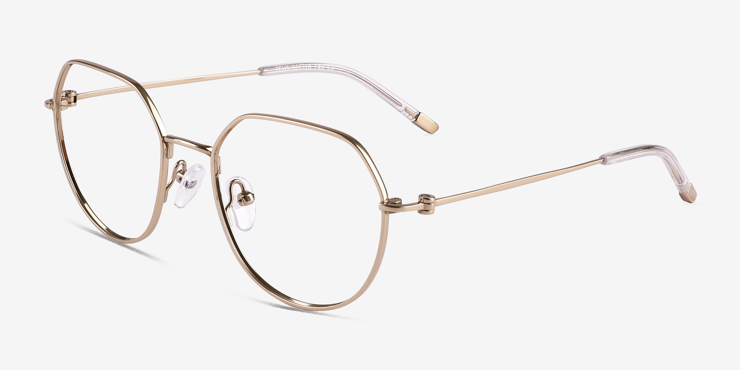 Zeus Round Shiny Gold Full Rim Eyeglasses | Eyebuydirect