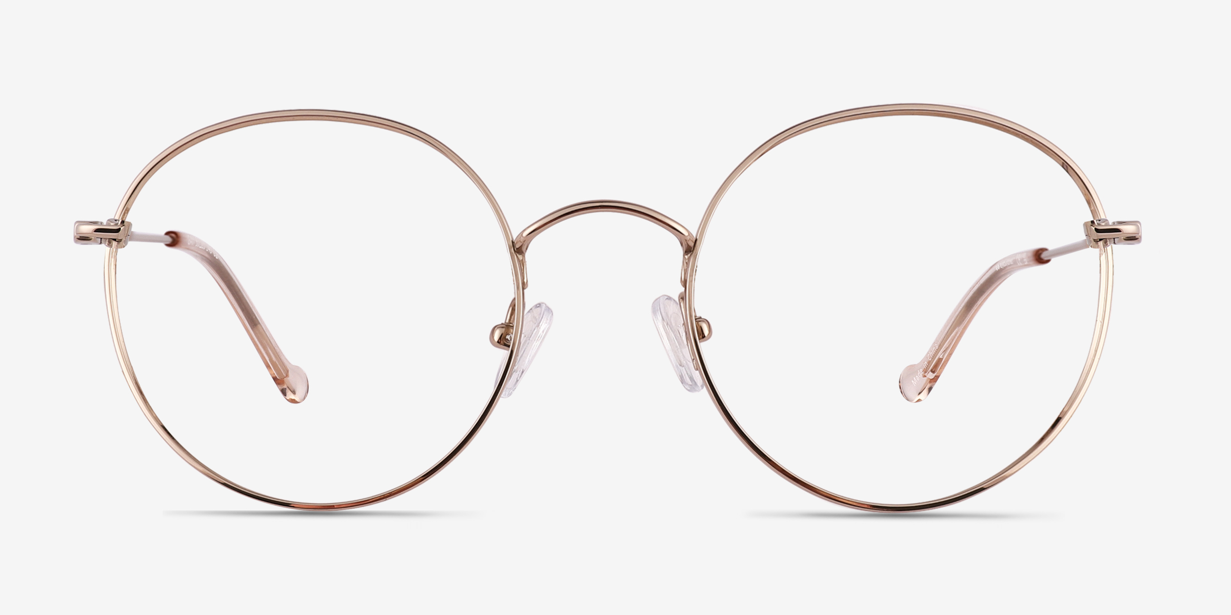 Gavi Round Shiny Gold Full Rim Eyeglasses | Eyebuydirect