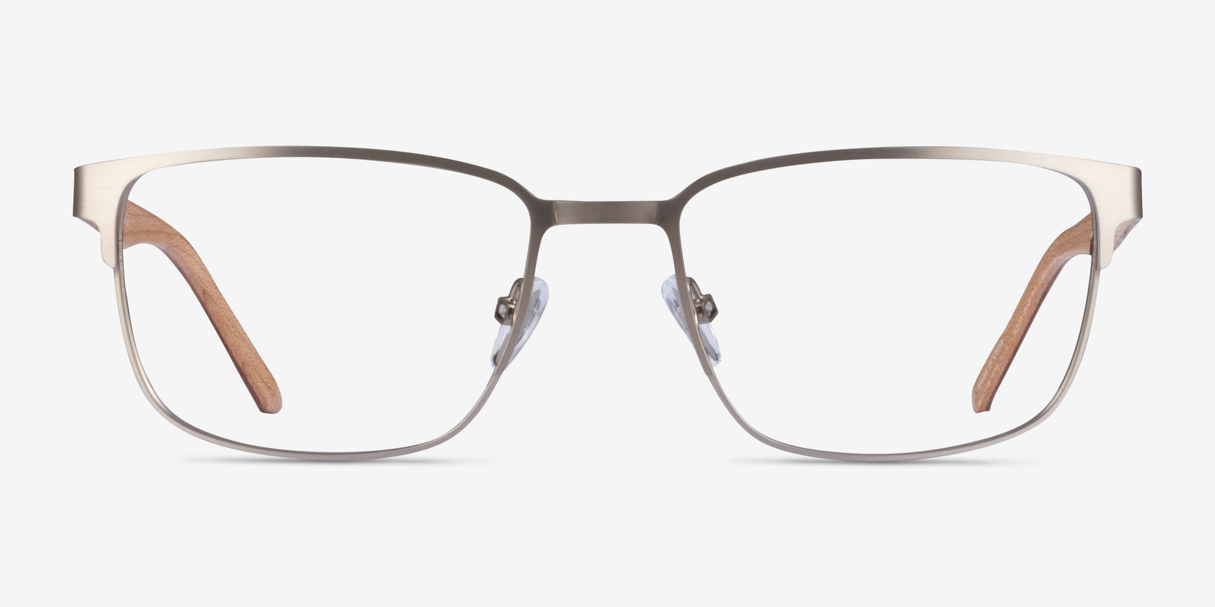 Silva Rectangle Matte Silver Full Rim Eyeglasses | Eyebuydirect