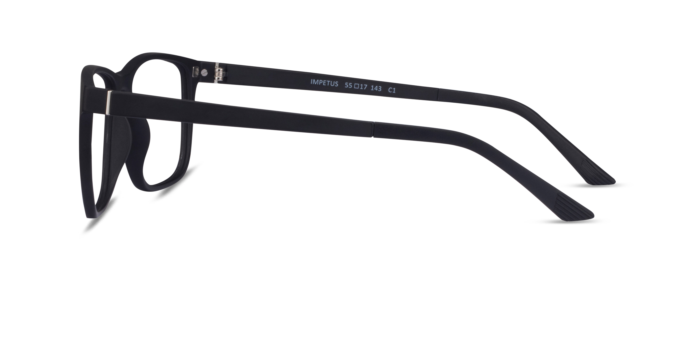 Impetus Clip-On Rectangle Black Glasses for Men | Eyebuydirect