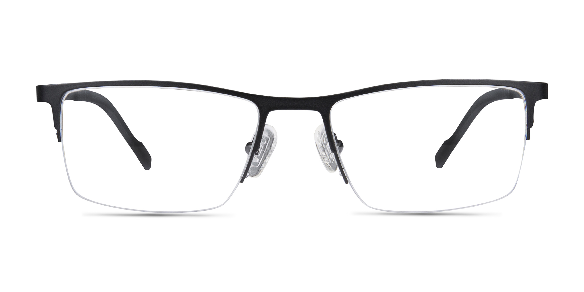 Variable Rectangle Black Semi Rimless Eyeglasses | Eyebuydirect Canada