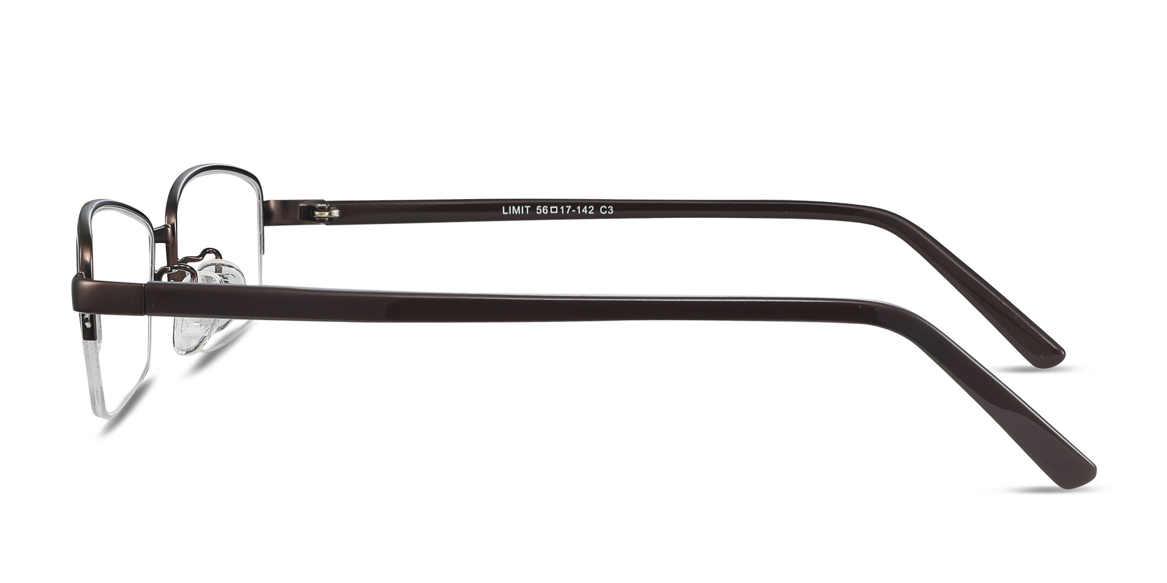 Limit Rectangle Bronze Semi Rimless Eyeglasses | Eyebuydirect
