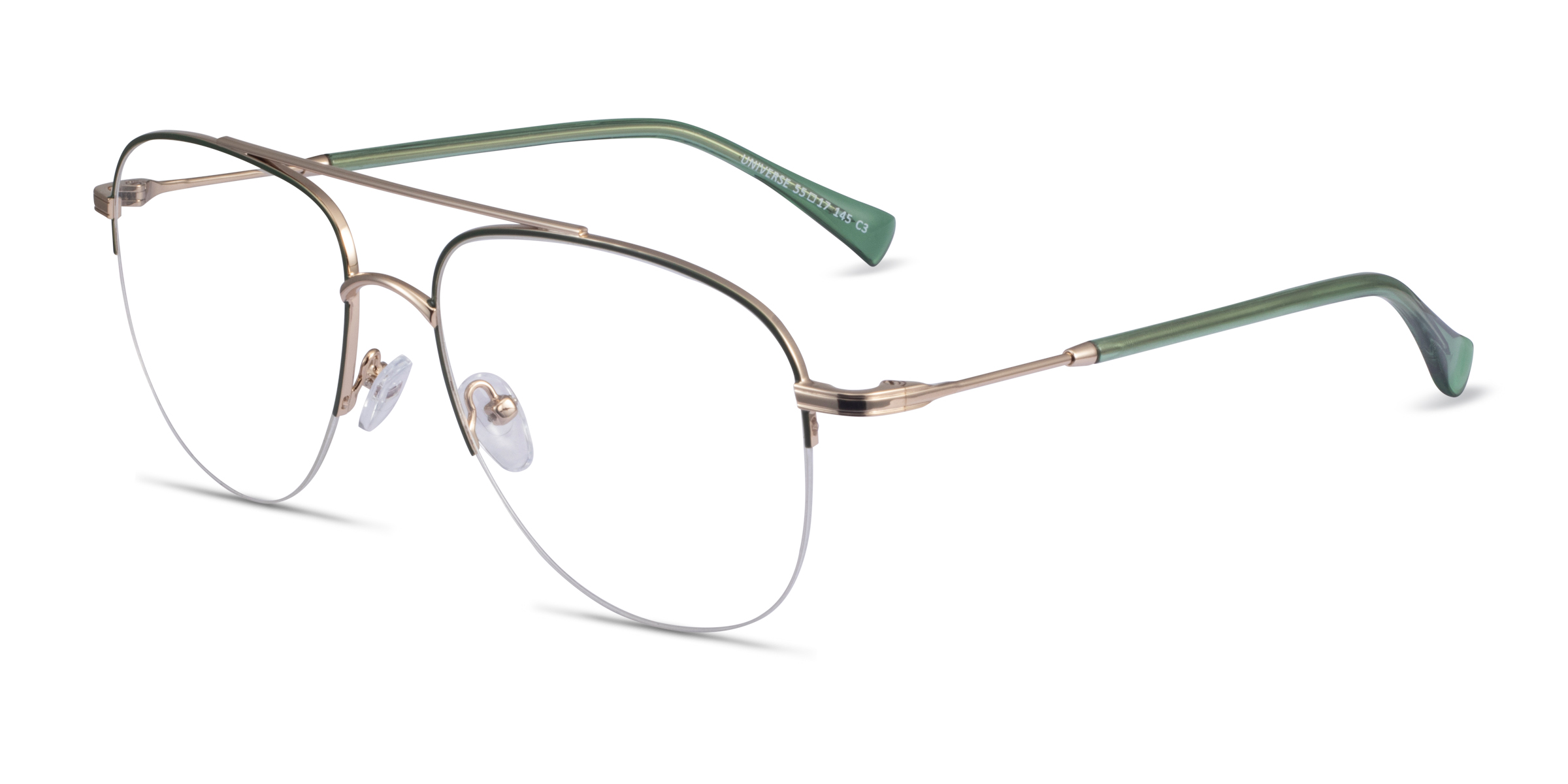 Universe Aviator Green Gold Glasses for Men | Eyebuydirect