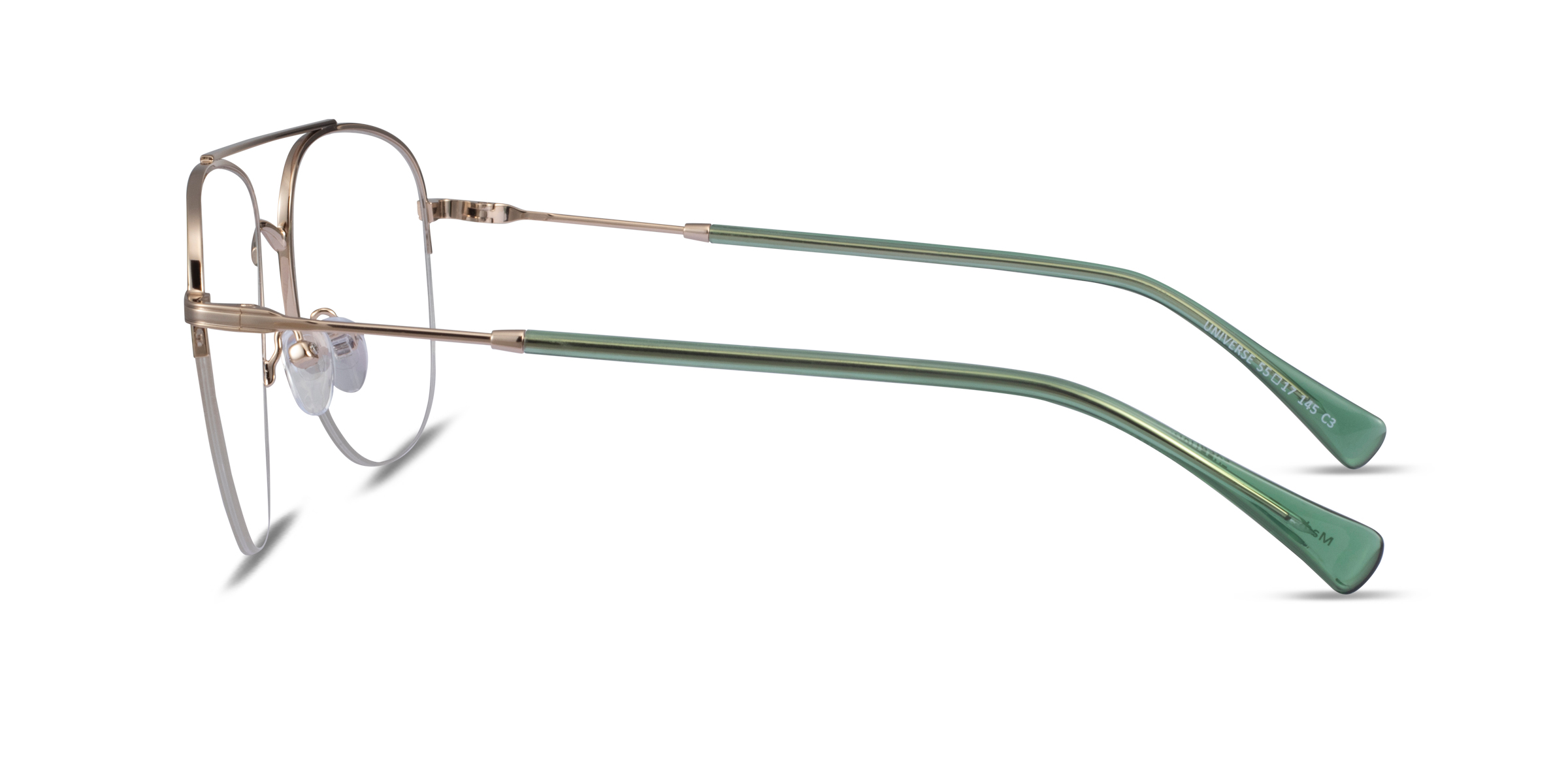 Universe Aviator Green Gold Glasses for Men | Eyebuydirect