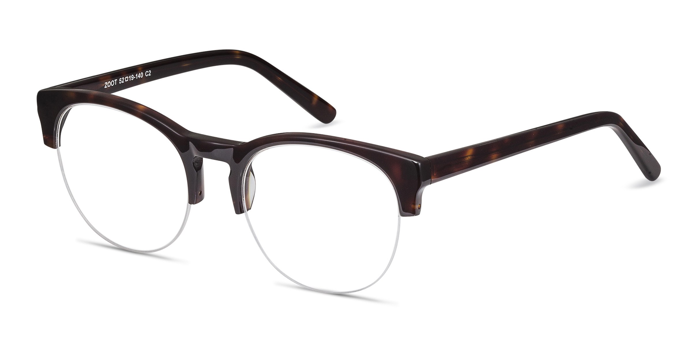 Zoot Round Tortoise Semi Rimless Eyeglasses | Eyebuydirect