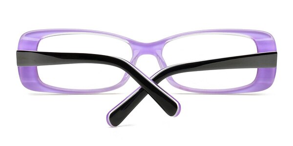 HT9268 Rectangle Black & Purple Glasses for Women | Eyebuydirect Canada
