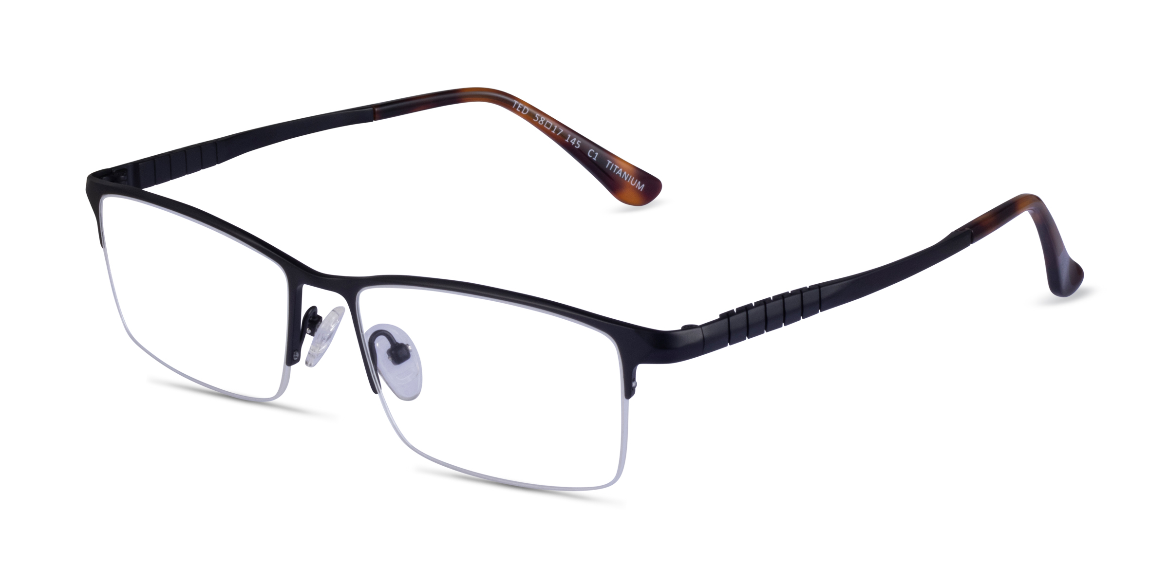 Ted Rectangle Matte Black Glasses for Men | Eyebuydirect
