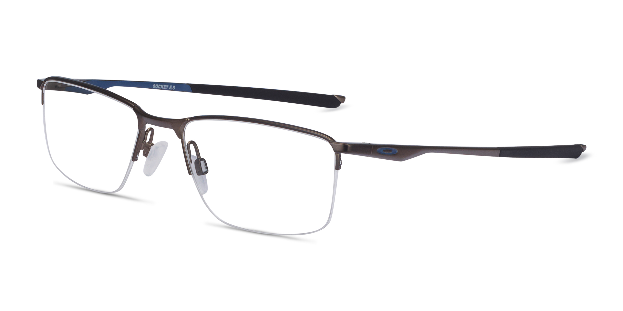 Oakley Socket 5.5 - Rectangle Satin Pewter Frame Eyeglasses ...