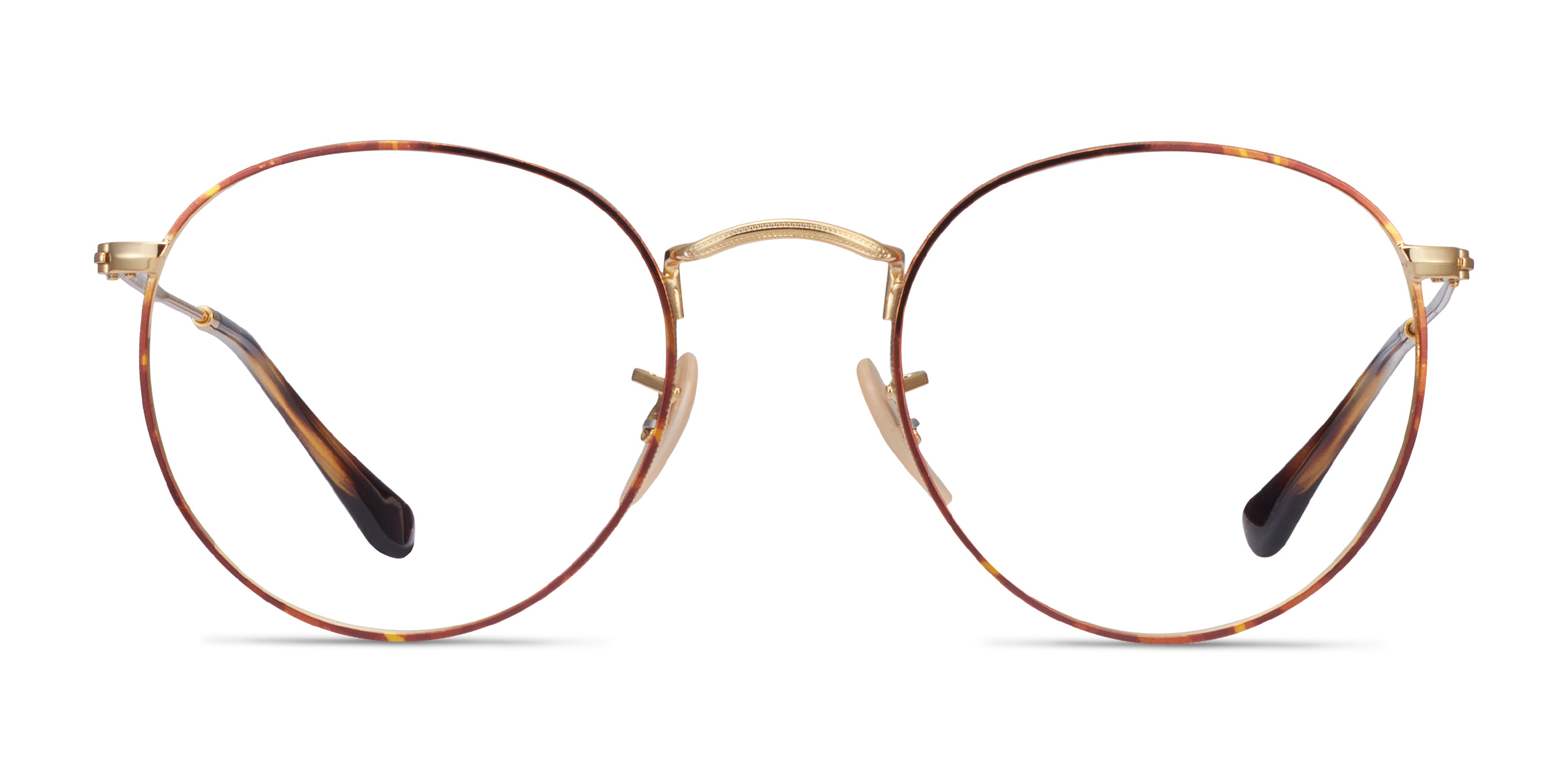 Ray-Ban RB3447V Round - Round Tortoise & Gold Frame Eyeglasses ...