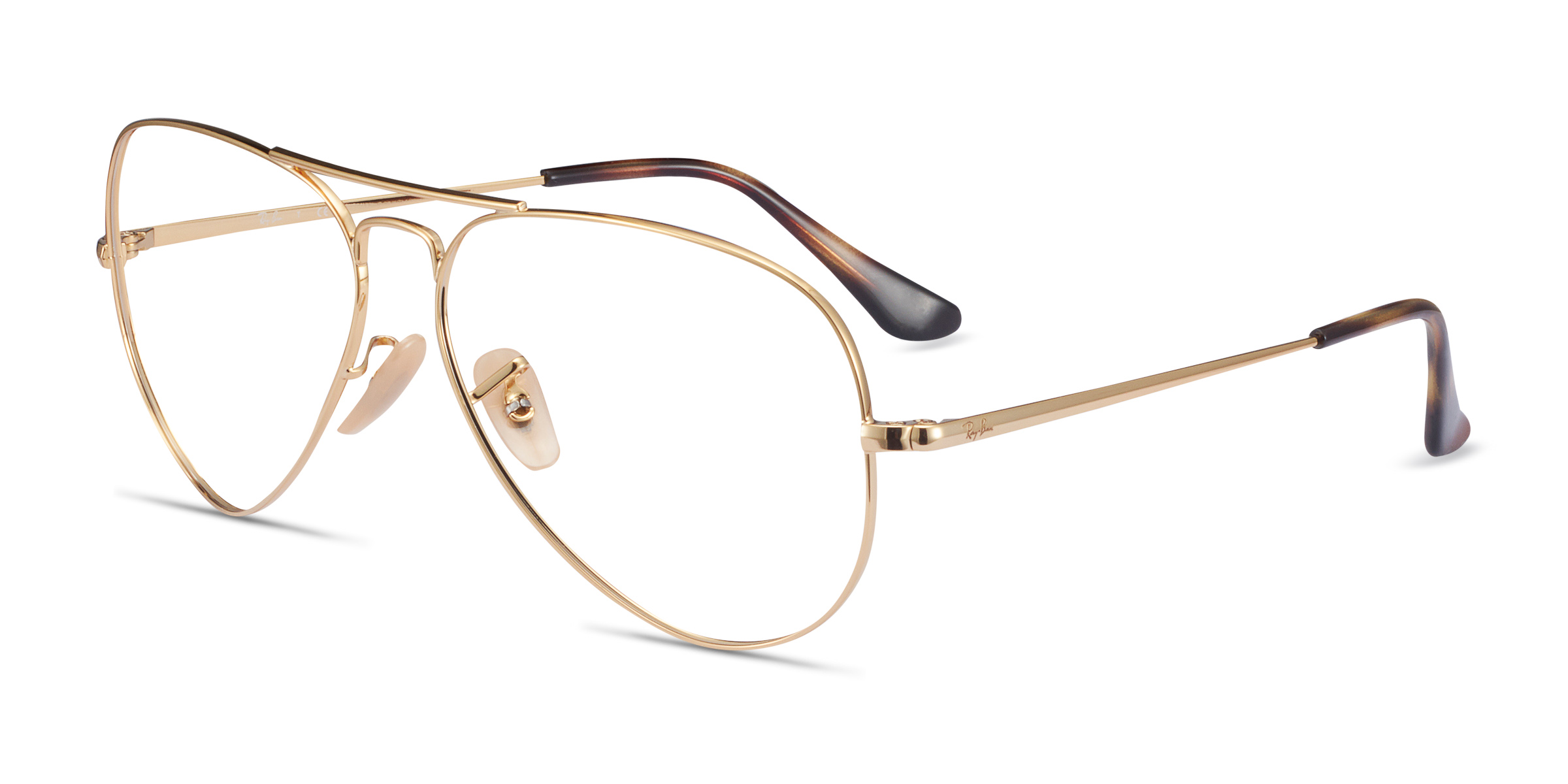 Ray-Ban RB6489 Aviator - Aviator Gold Frame Eyeglasses | Eyebuydirect ...