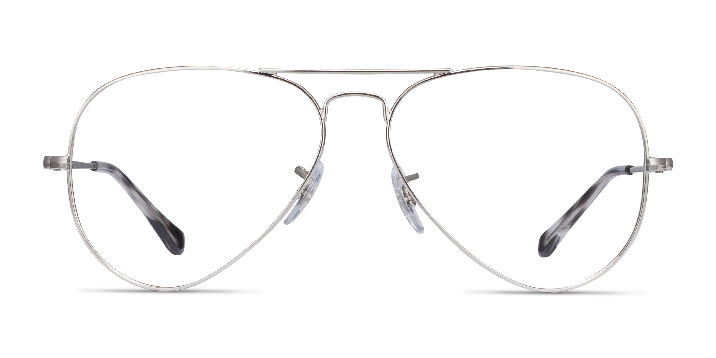 Ray-Ban RB6489 Aviator - Aviator Silver Frame Eyeglasses | Eyebuydirect