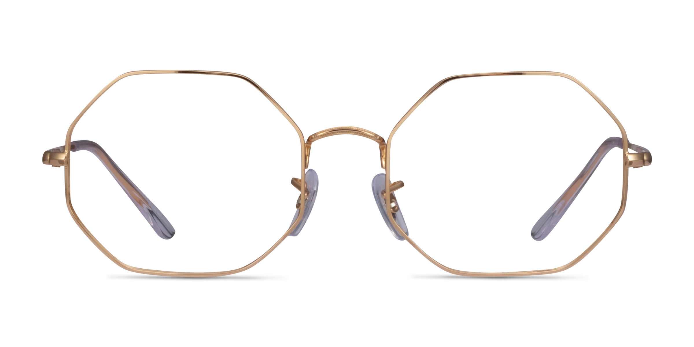 Ray-Ban Octagon - Geometric Gold Frame Eyeglasses | Eyebuydirect Canada