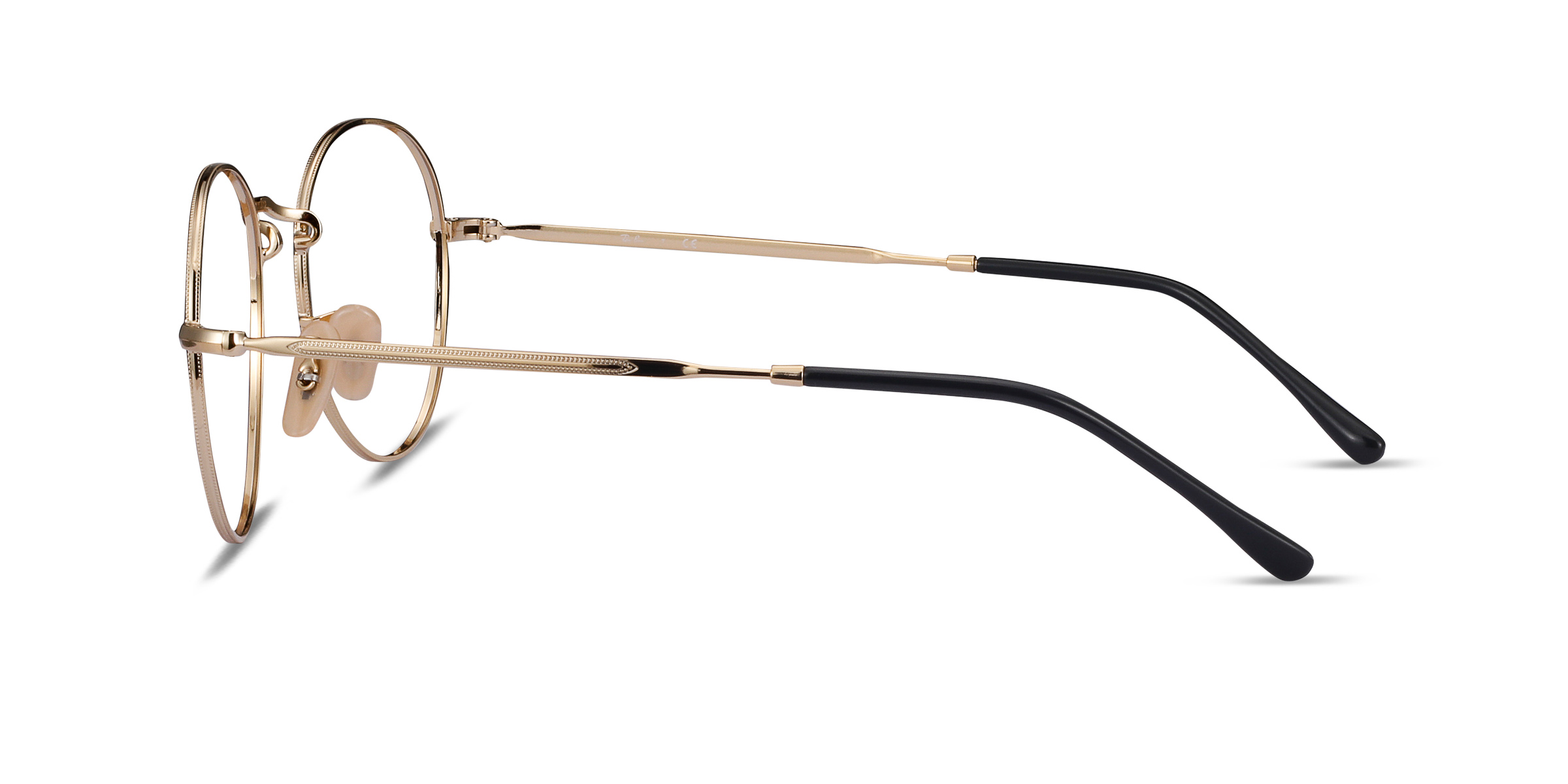 Ray-Ban RB3582V Round - Round Black Gold Frame Eyeglasses | Eyebuydirect