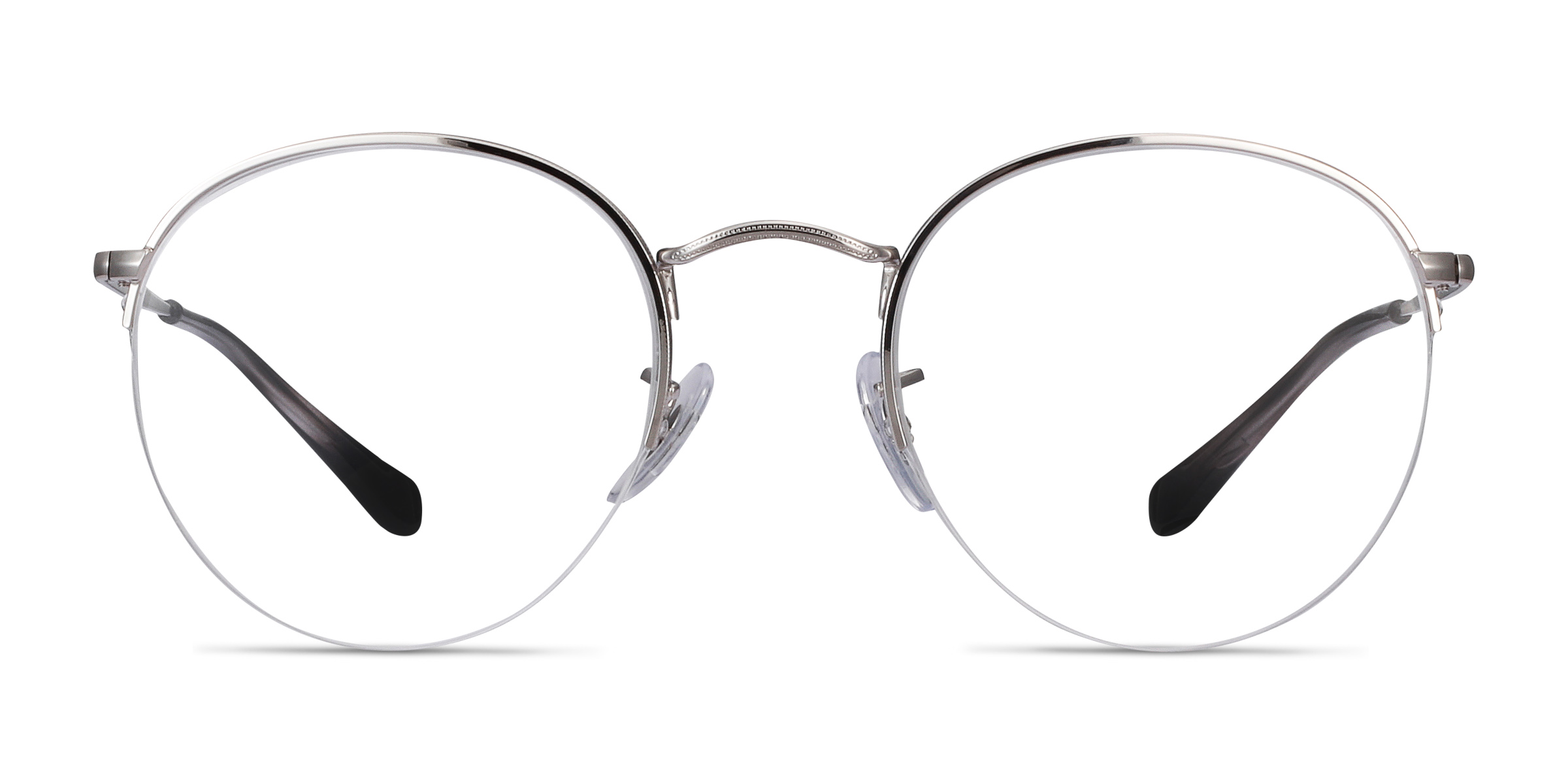 Ray-Ban RB3947V Round - Round Silver Frame Eyeglasses | Eyebuydirect