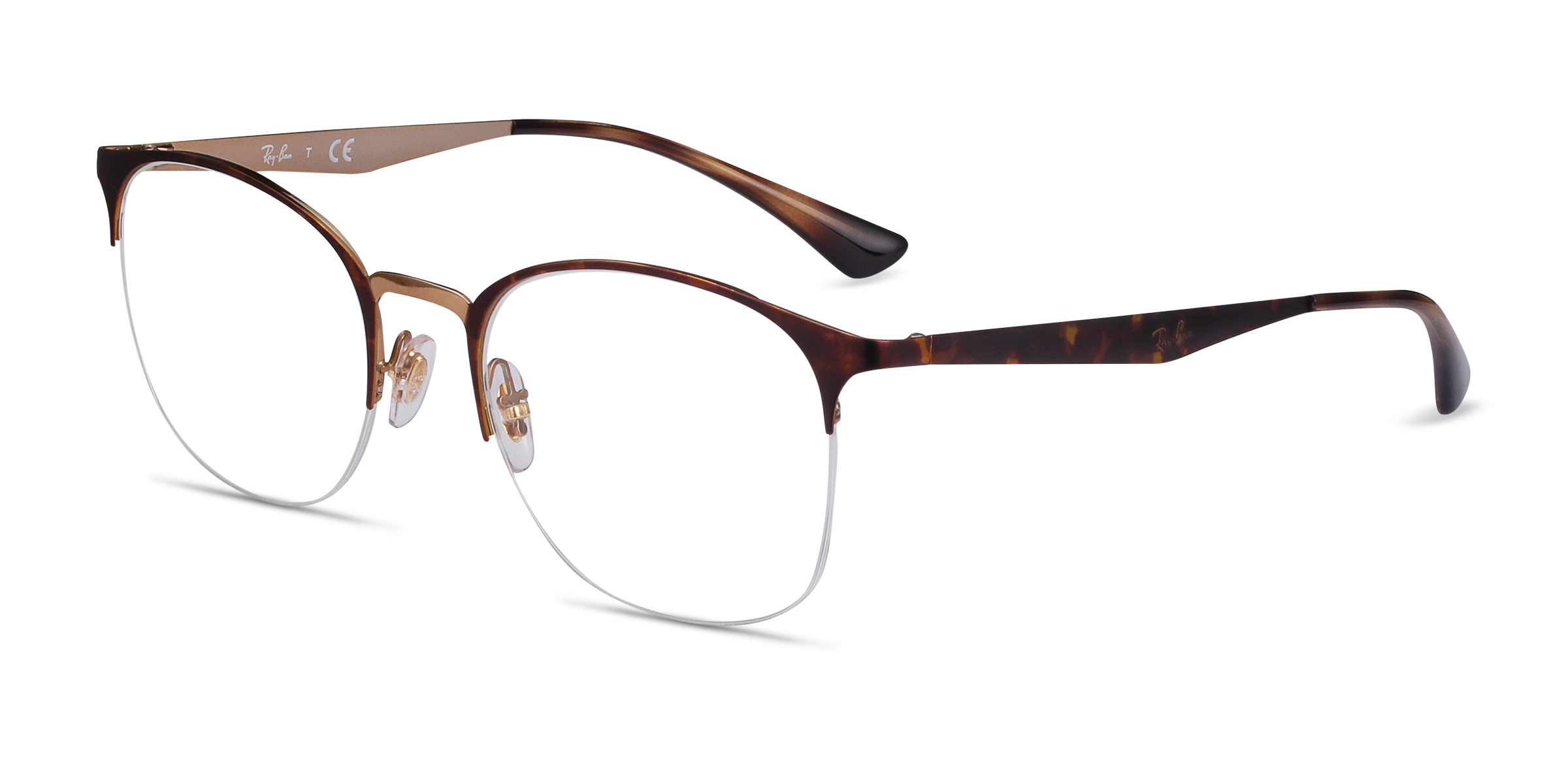Ray-Ban RB6422 - Browline Tortoise Gold Frame Eyeglasses | Eyebuydirect ...