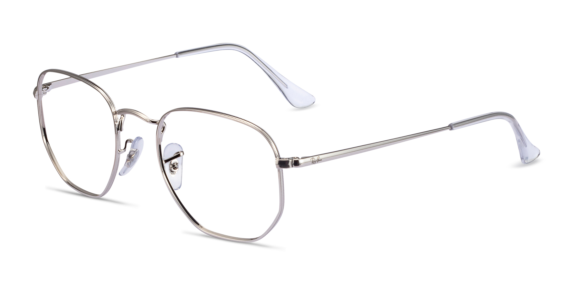 Ray-Ban RB6448 - Geometric Silver Frame Eyeglasses | Eyebuydirect