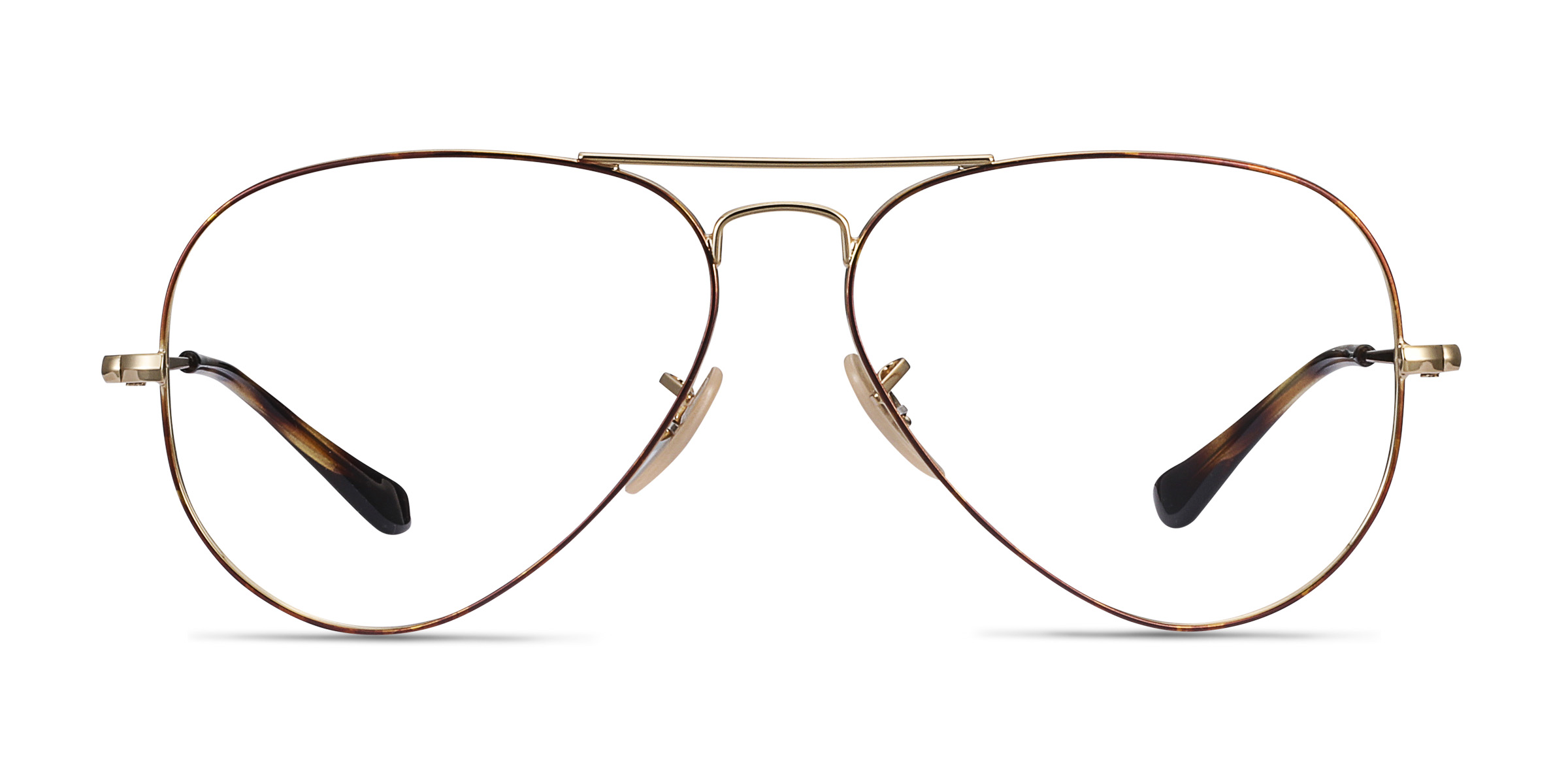 Ray-Ban RB6489 Aviator - Aviator Tortoise Gold Frame Eyeglasses ...