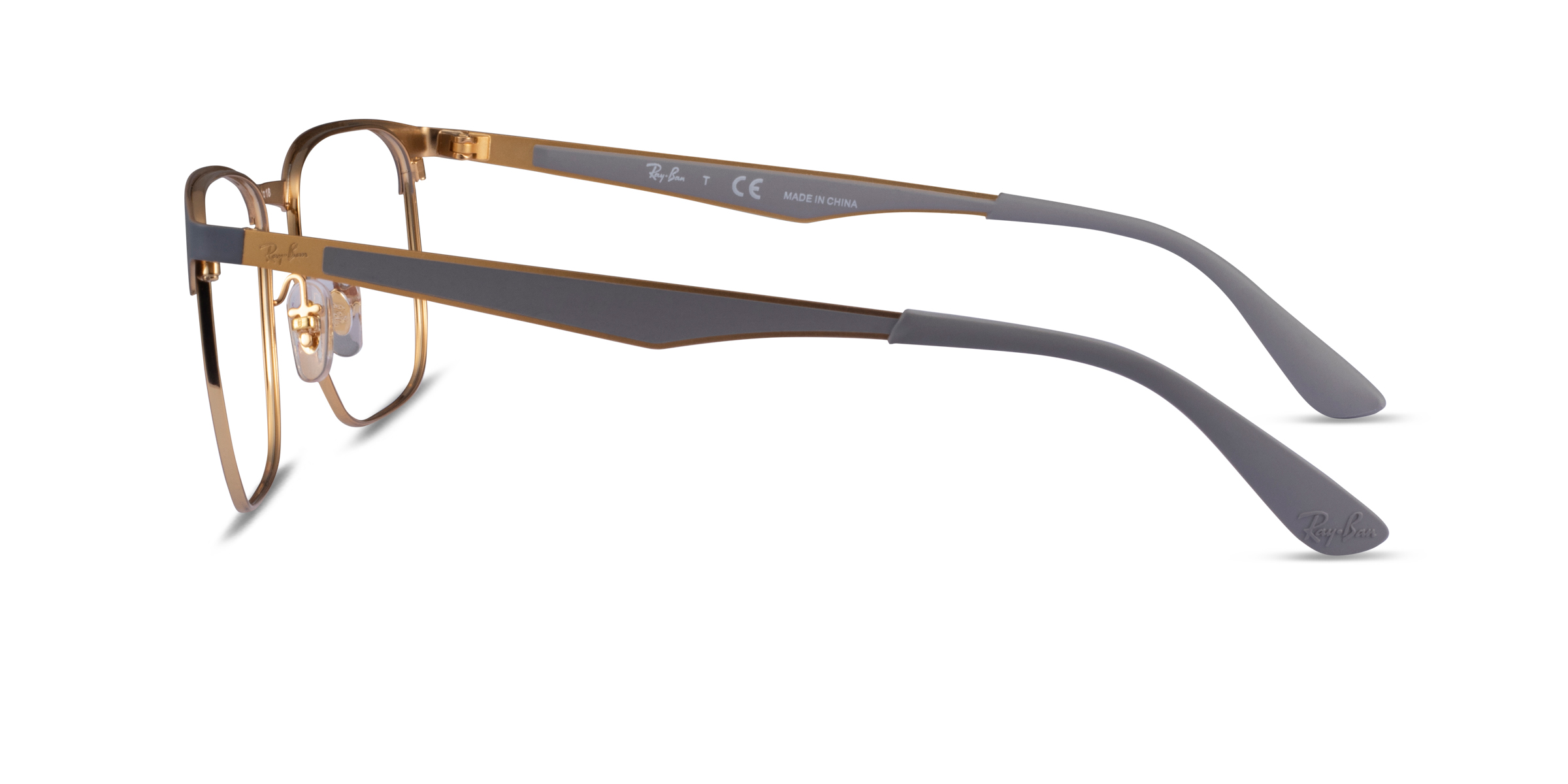 Ray-Ban RB6363 - Square Light Purple Gold Frame Eyeglasses | Eyebuydirect