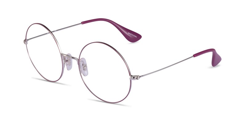 Ray-Ban RB6392 - Round Purple Silver Frame Eyeglasses | Eyebuydirect Canada