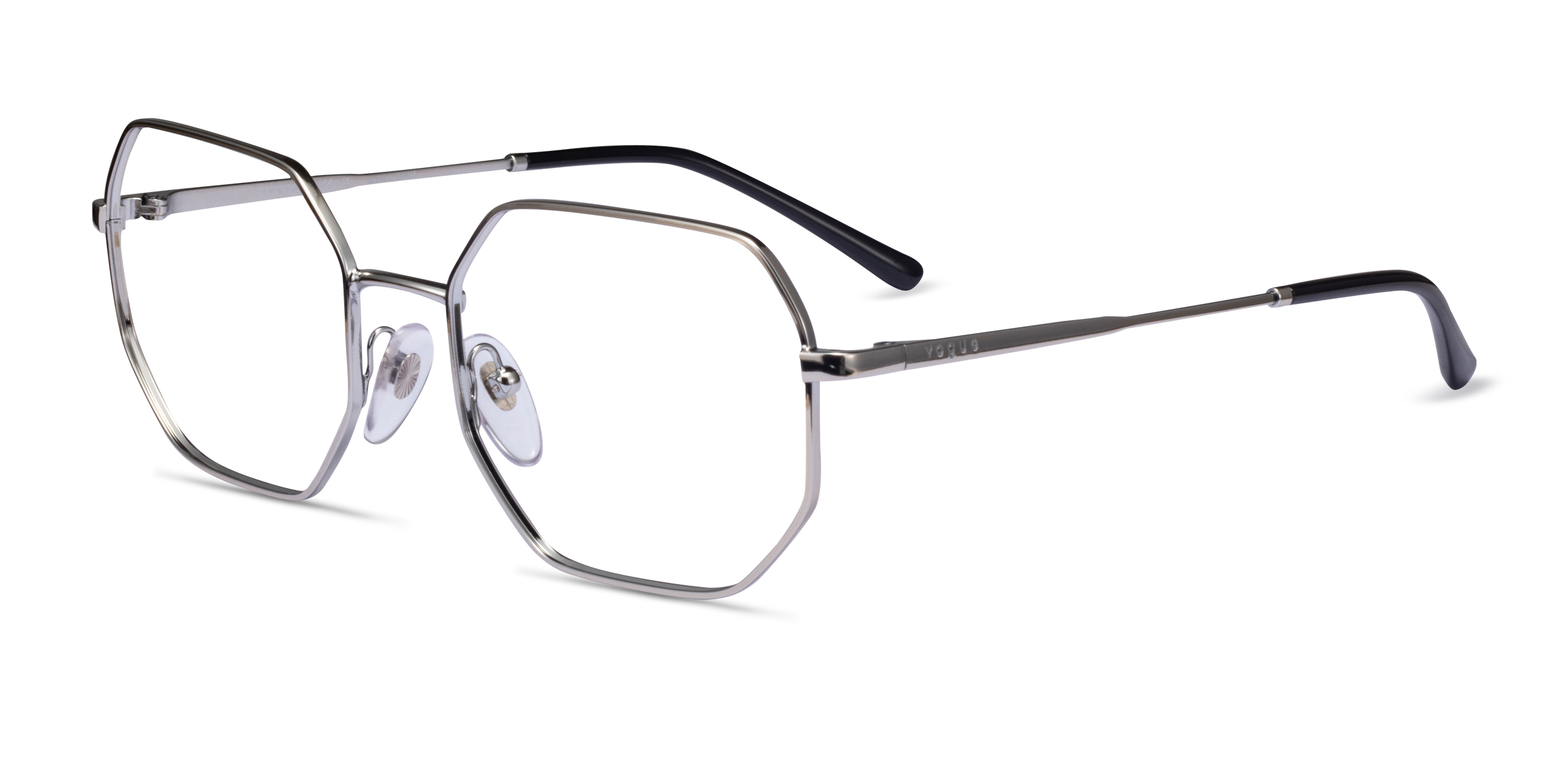 Vogue Eyewear VO4228 - Geometric Silver Frame Eyeglasses | Eyebuydirect
