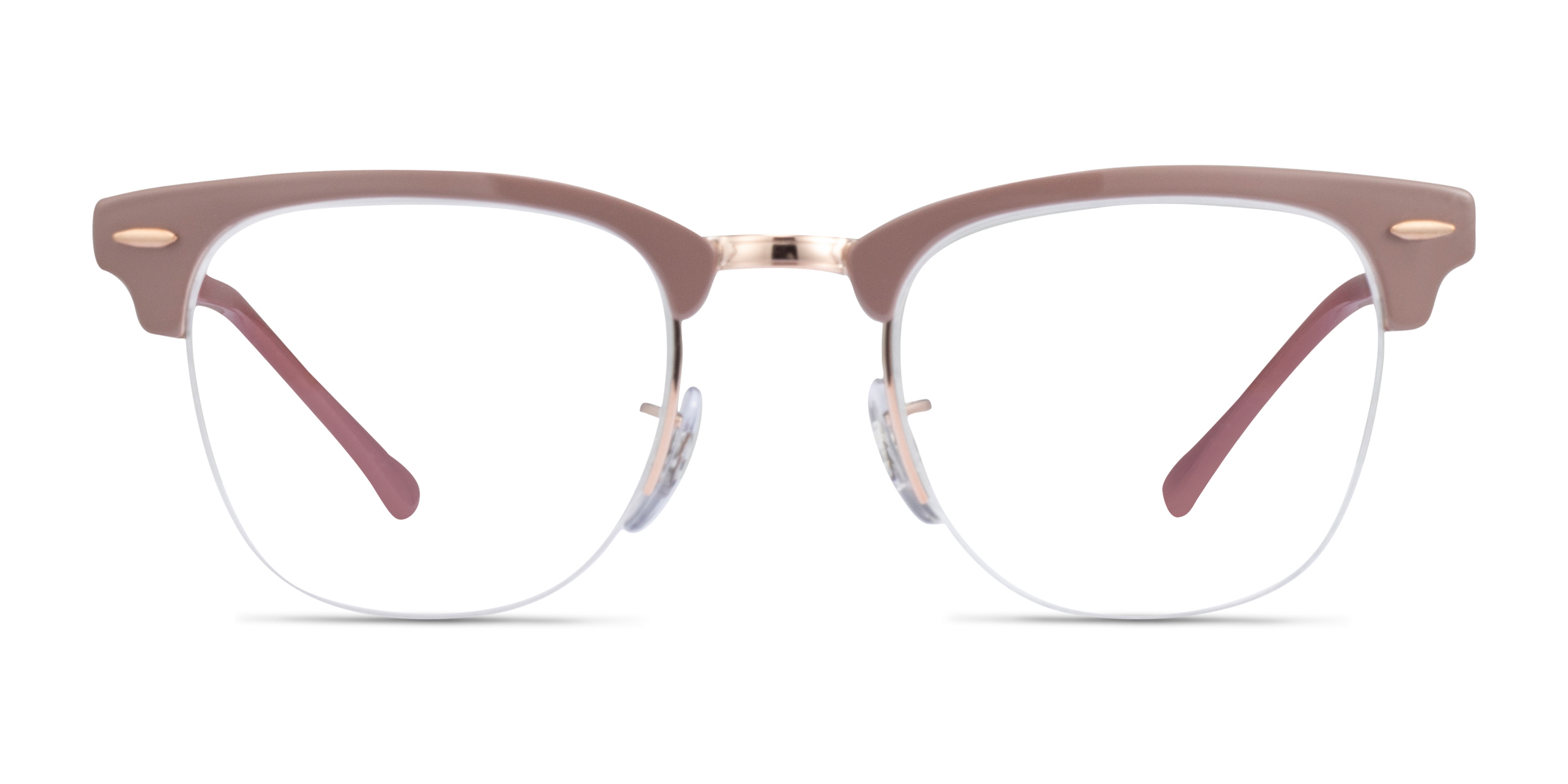 Ray-Ban RB3716VM - Browline Light Brown On Copper Frame Glasses For ...