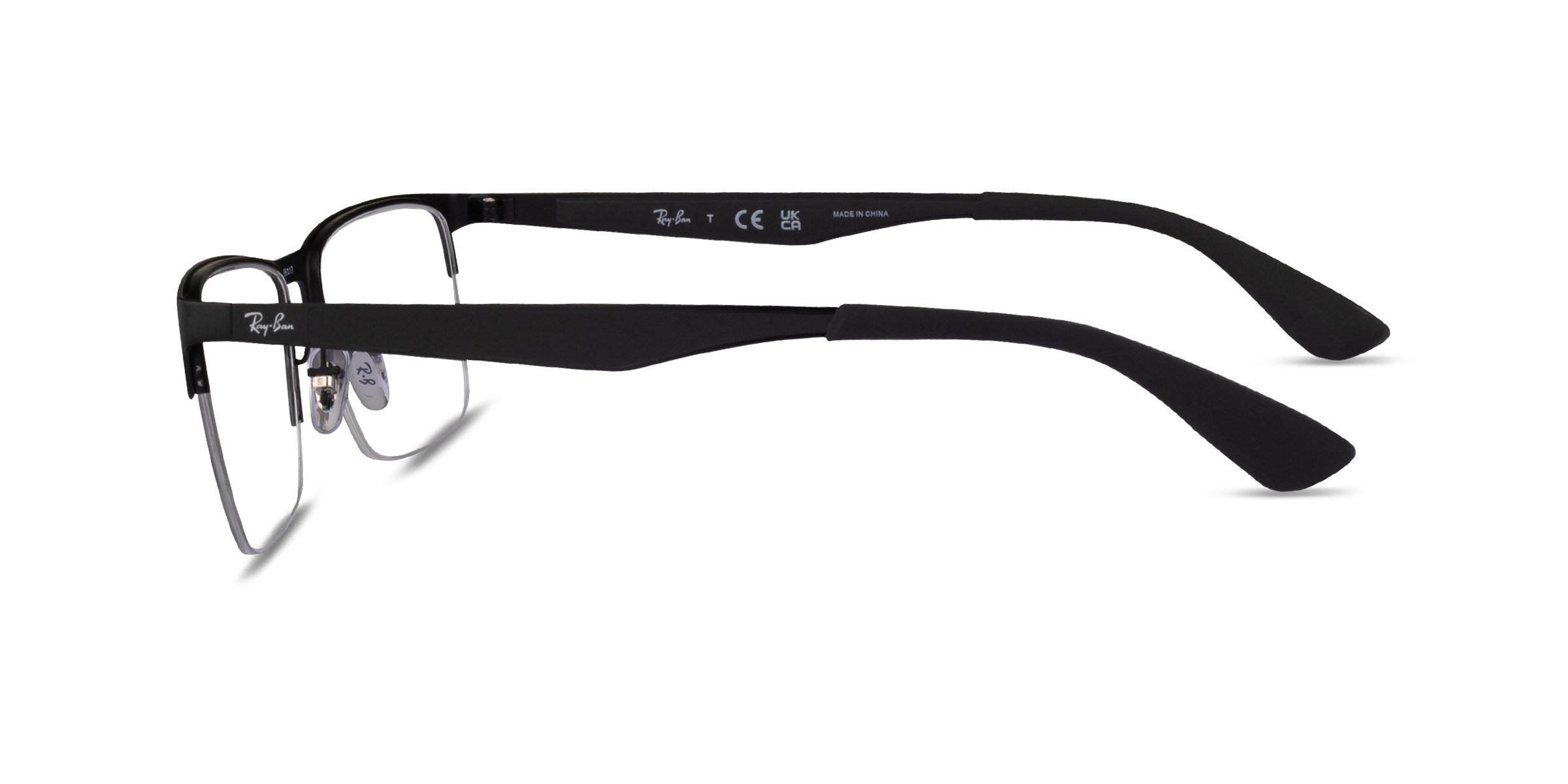 Ray-Ban RB6335 - Rectangle Matte Black Frame Eyeglasses | Eyebuydirect