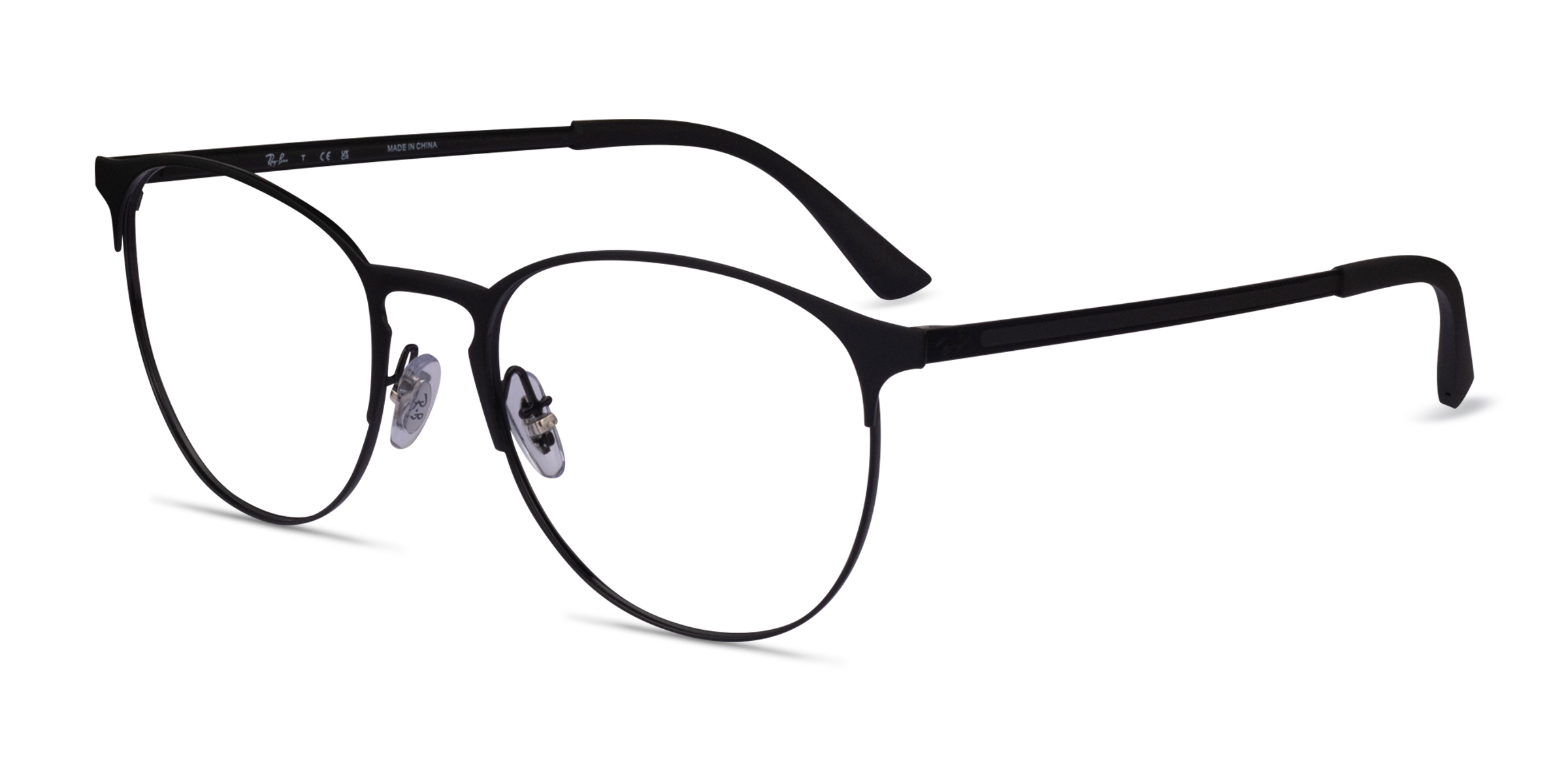 Ray-Ban RB6375 - Round Matte Black Frame Eyeglasses | Eyebuydirect