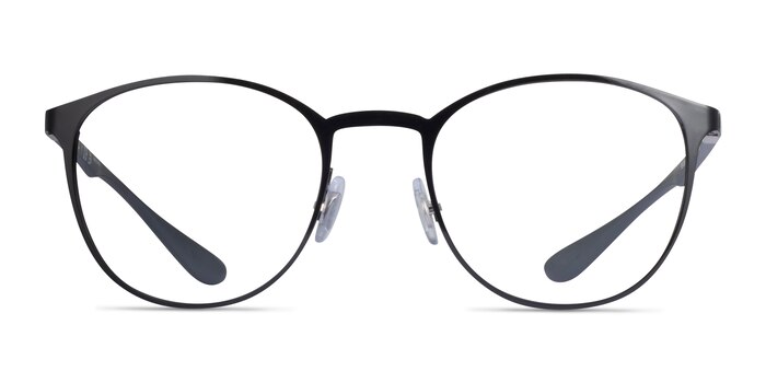 Ray-Ban RB6355 - Round Black Frame Eyeglasses | Eyebuydirect