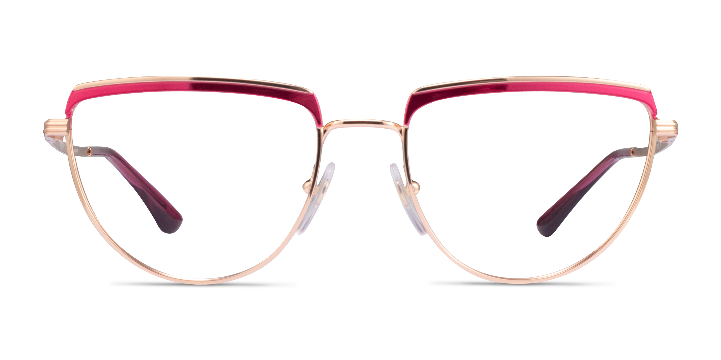 Vogue Eyewear VO4230 - Geometric Fuchsia Rose Gold Frame Glasses For ...