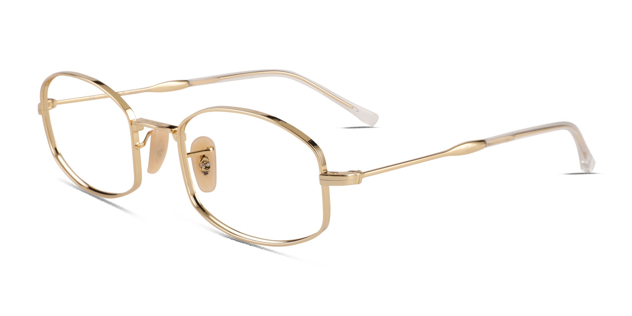Ray-Ban RB6510 - Oval Gold Frame Eyeglasses | Eyebuydirect