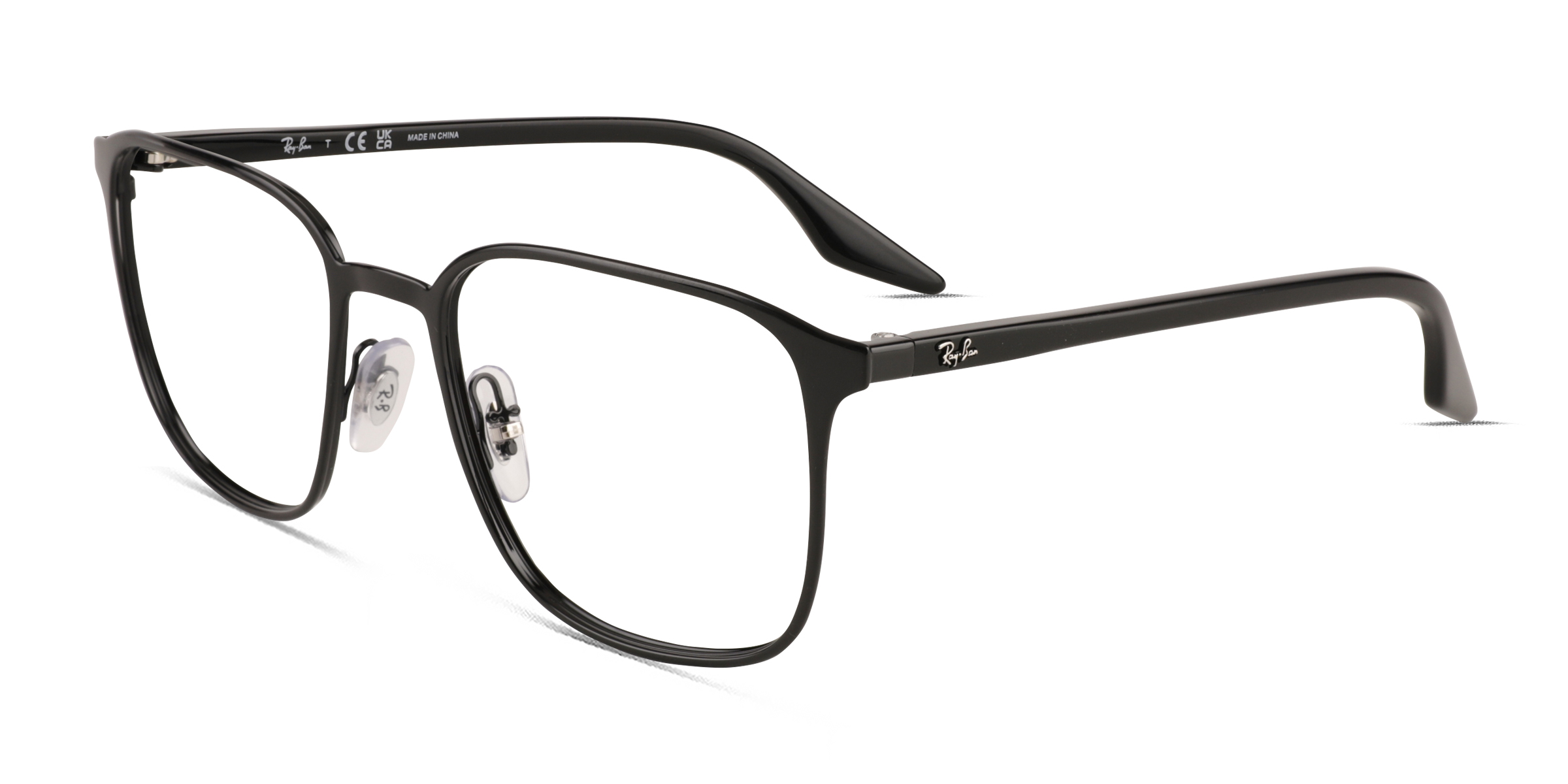 Ray-Ban RB6512 - Square Black Frame Eyeglasses | Eyebuydirect