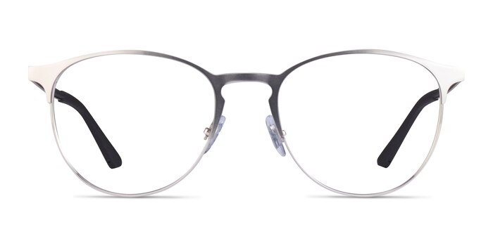 Ray-Ban RB6375 - Round Matte Silver Frame Eyeglasses | Eyebuydirect