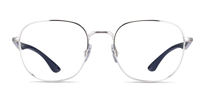 Ray-Ban RB6477 - Square Silver Frame Eyeglasses | Eyebuydirect