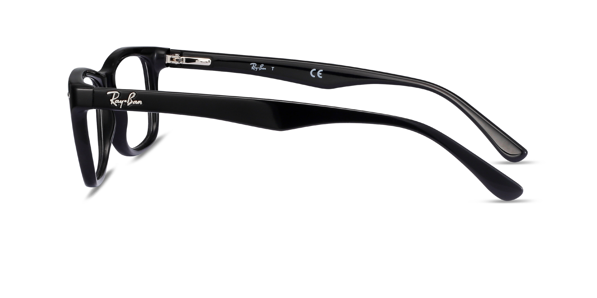 Ray-Ban RB5228 - Rectangle Black Frame Eyeglasses | Eyebuydirect