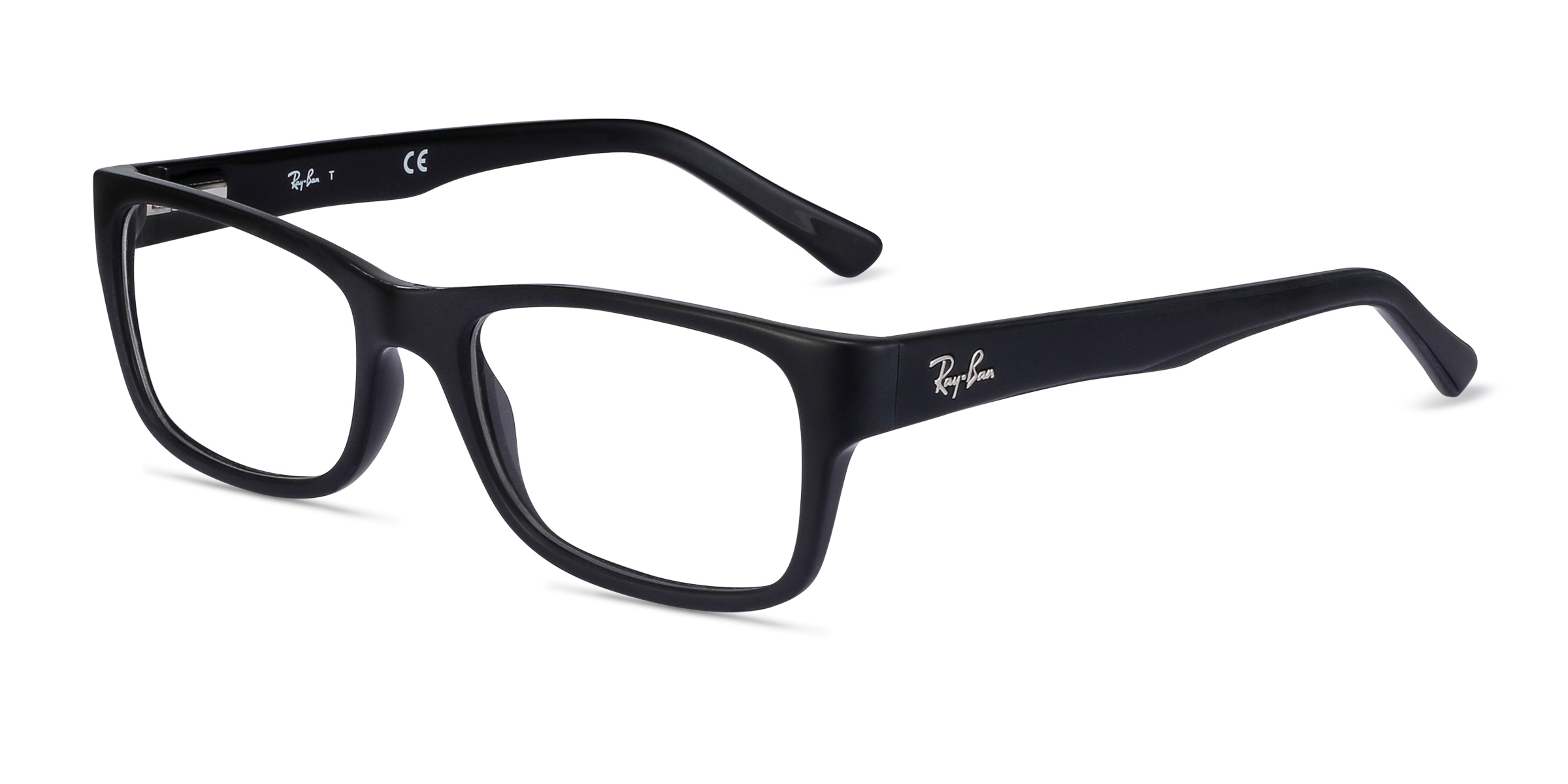 Ray-Ban RB5268 - Rectangle Matte Black Frame Eyeglasses | Eyebuydirect ...