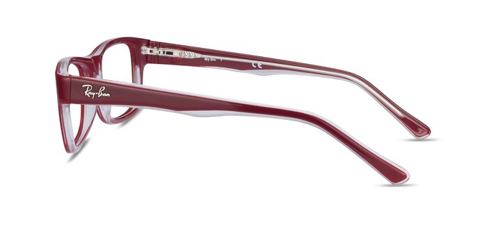 Ray-Ban RB5268 - Rectangle Red Frame Eyeglasses | Eyebuydirect Canada