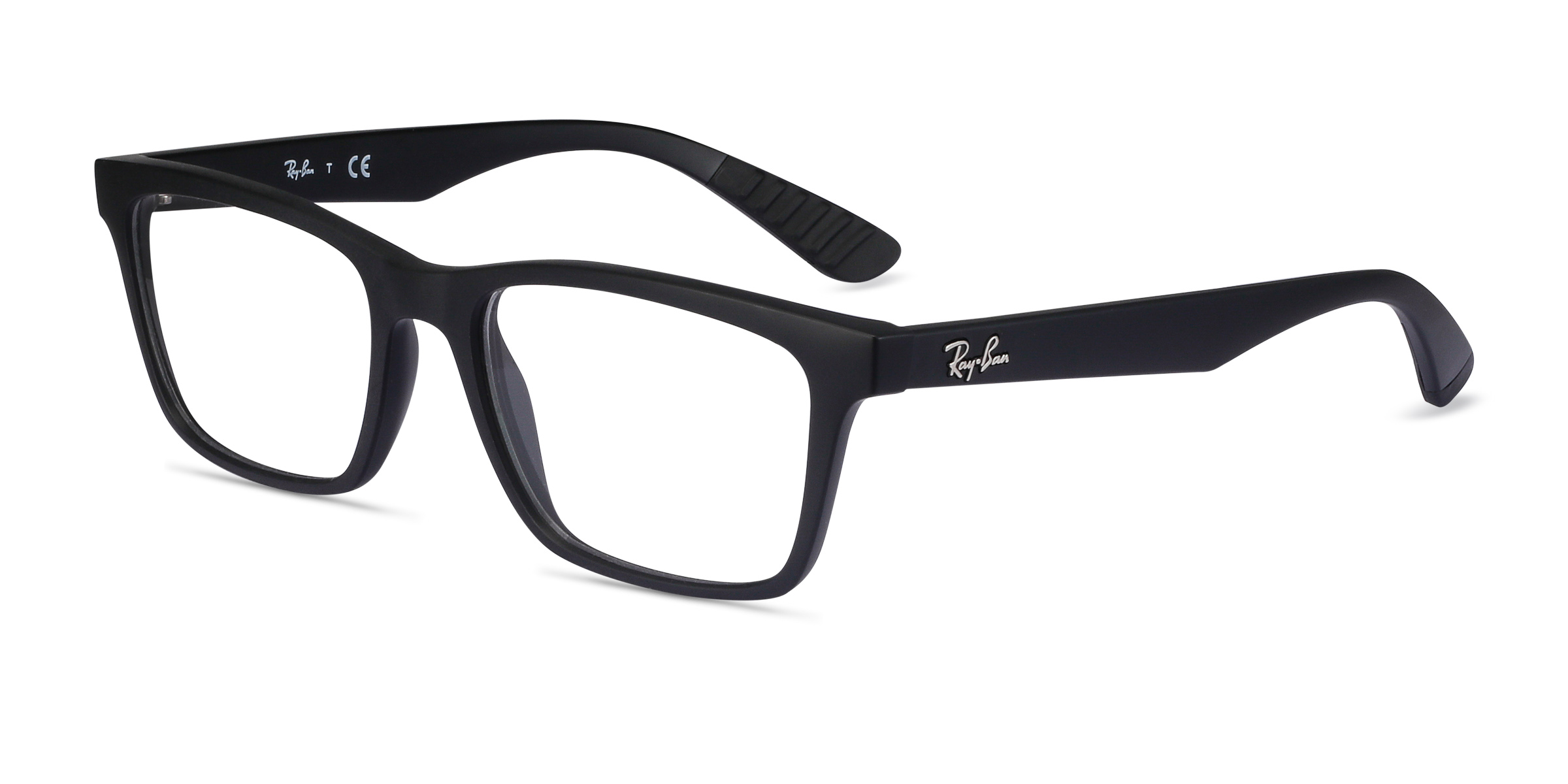Ray-Ban RB7025 - Rectangle Black Frame Eyeglasses | Eyebuydirect