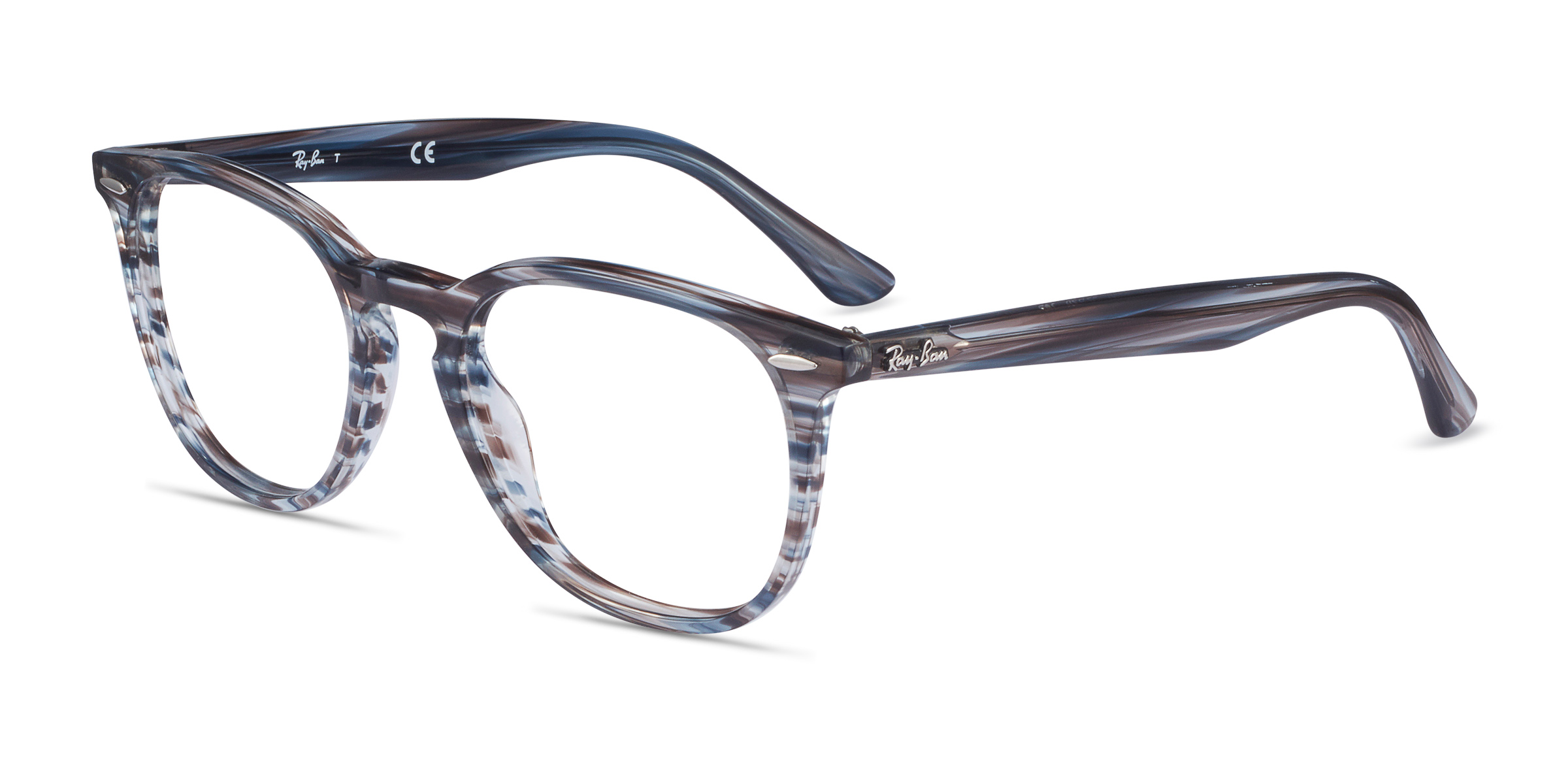 Ray-Ban RB7159 - Square Blue Frame Eyeglasses | Eyebuydirect
