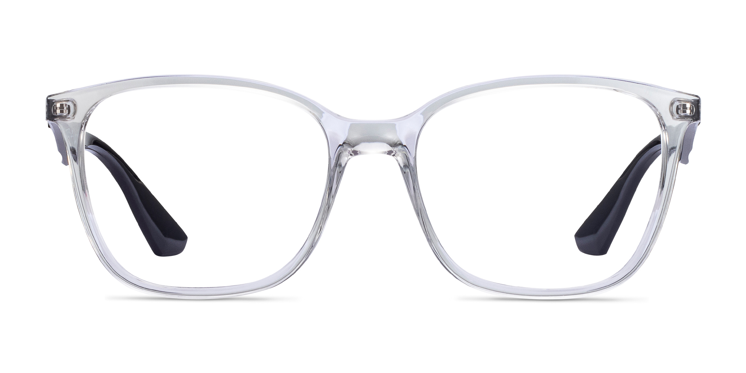 Ray-Ban RB7066 - Square Clear Black Frame Eyeglasses | Eyebuydirect