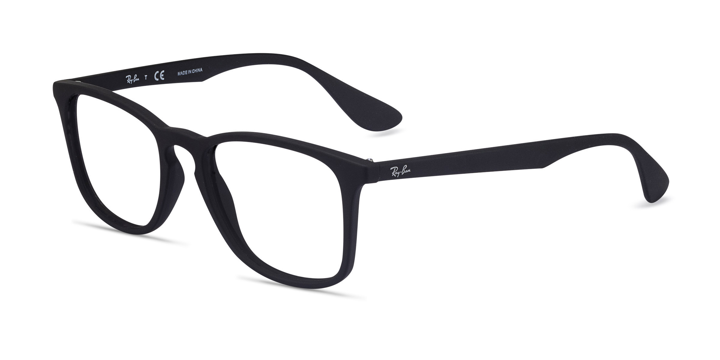 Ray-Ban RB7074 - Rectangle Black Frame Eyeglasses | Eyebuydirect
