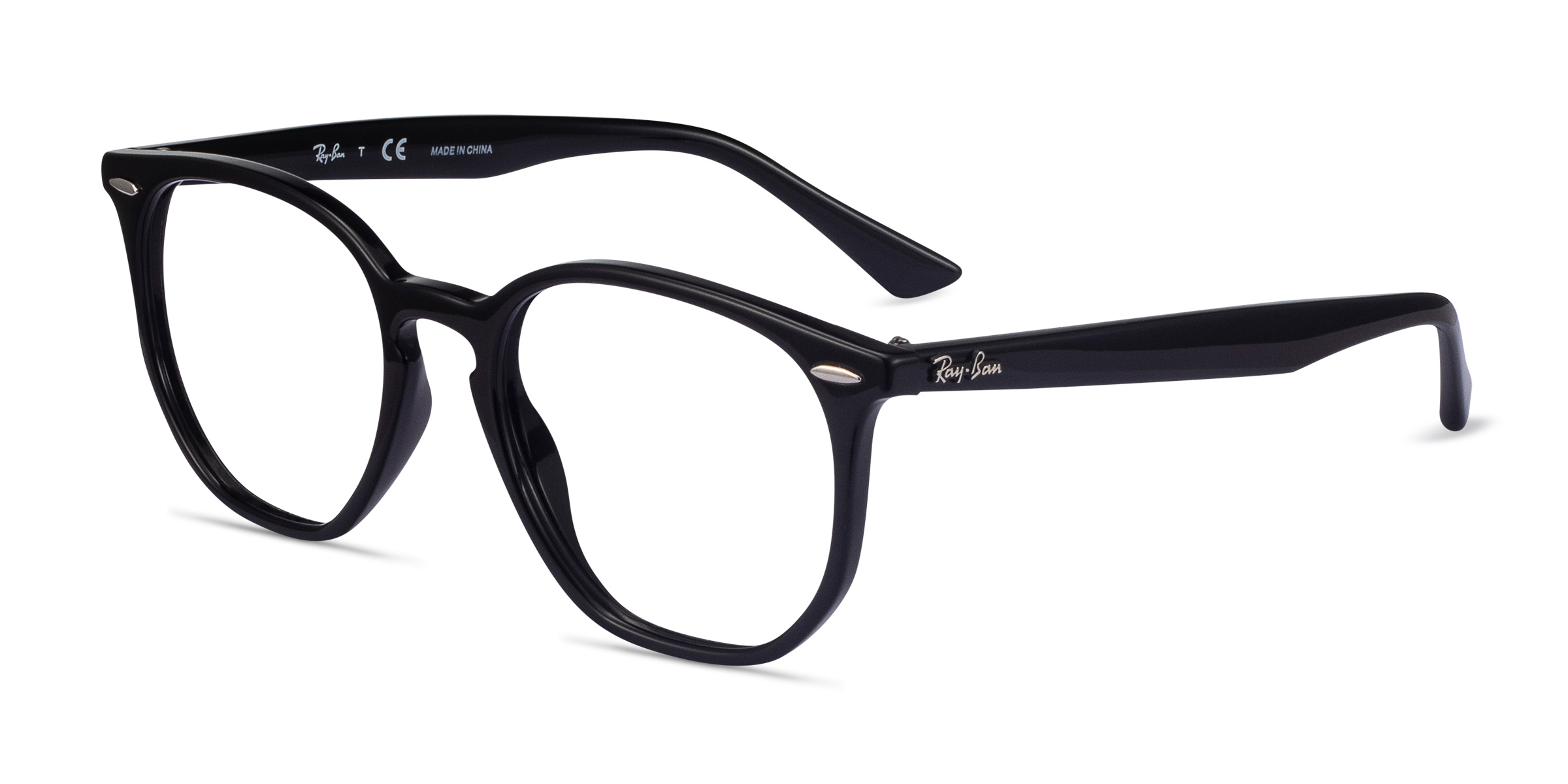 Ray-Ban RB7151 - Square Black Frame Eyeglasses | Eyebuydirect