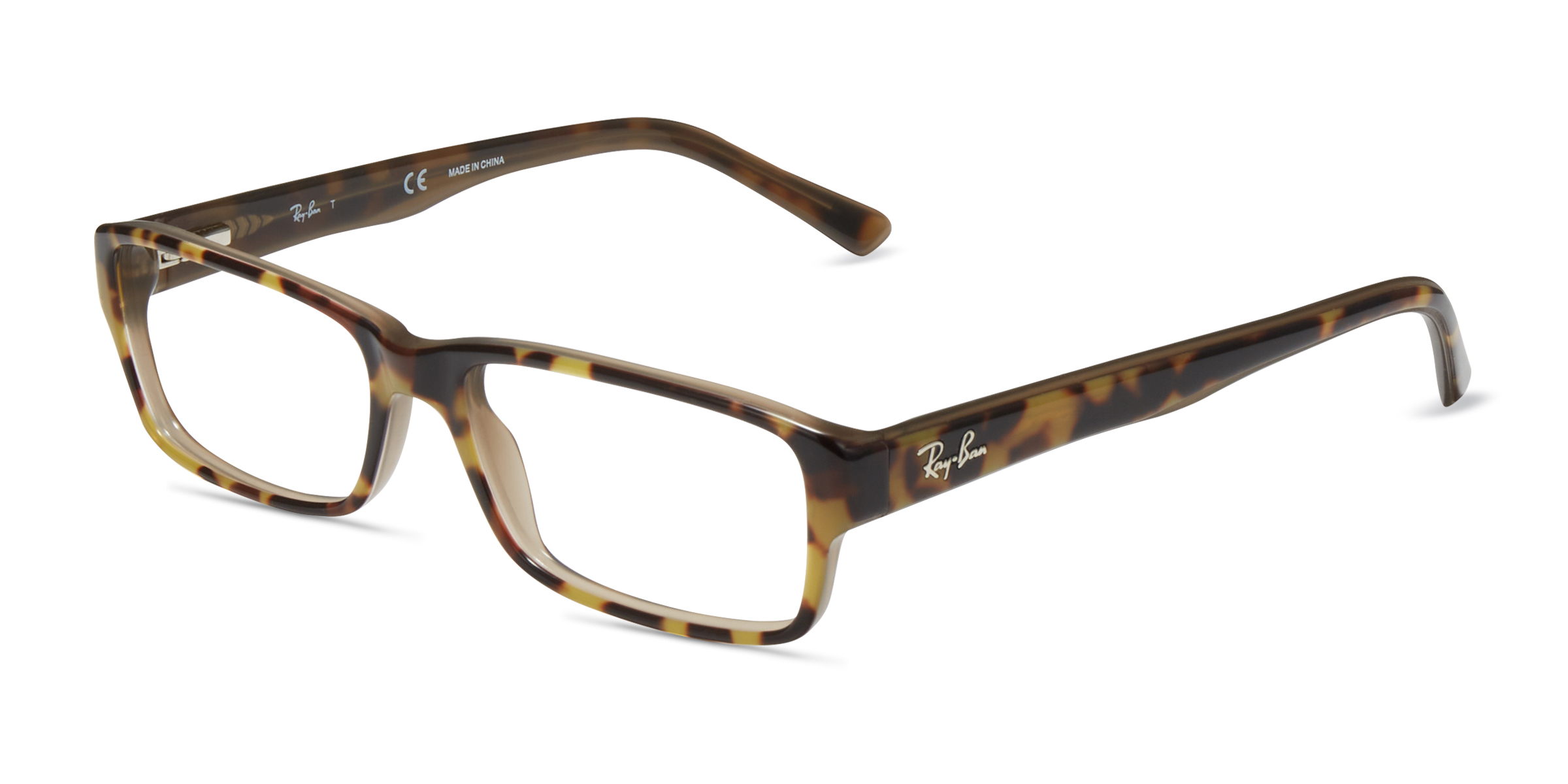Ray-Ban RB5169 - Rectangle Yellow Tortoise Frame Eyeglasses ...