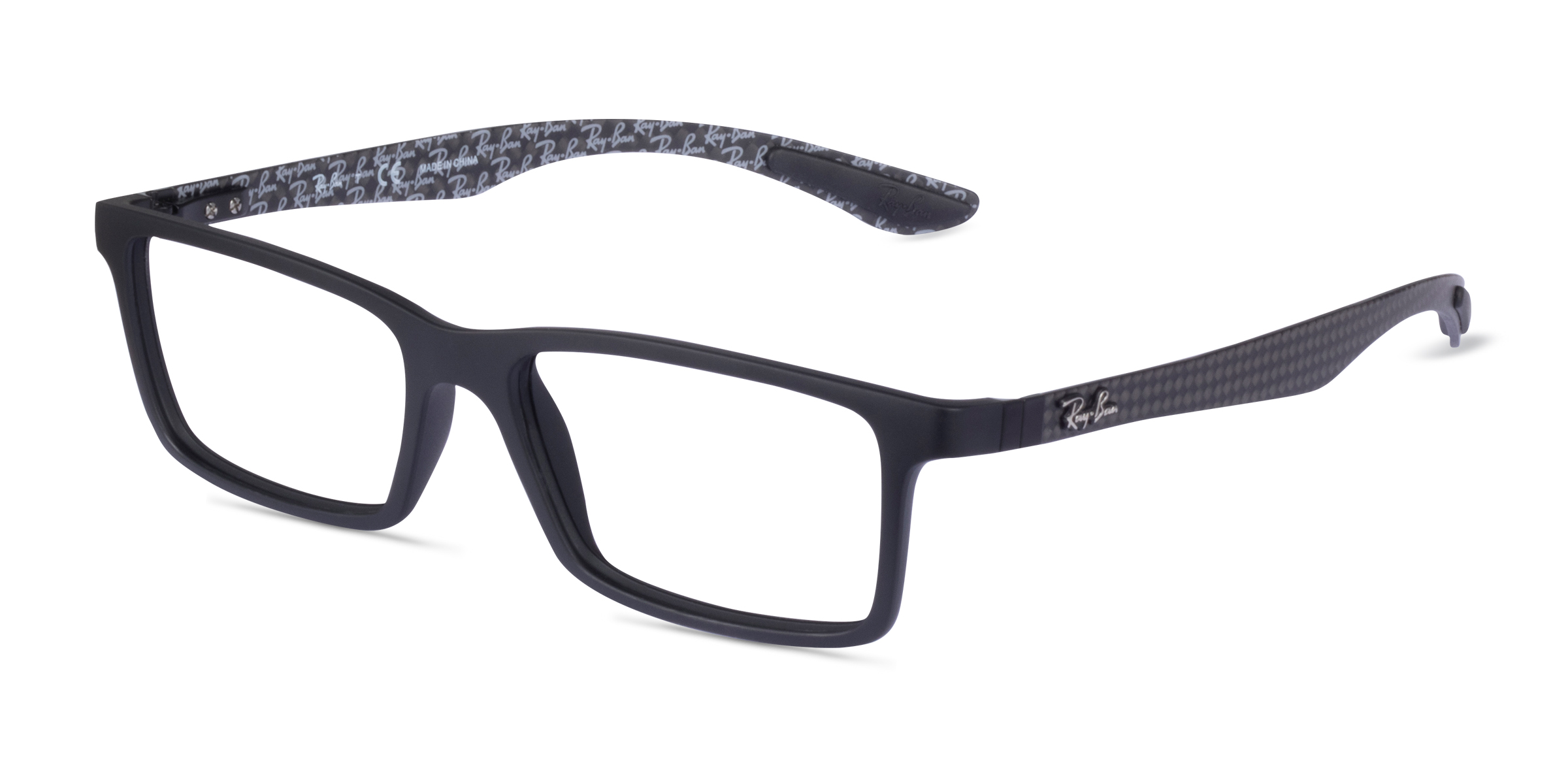 Ray-Ban RB8901 - Rectangle Black Frame Eyeglasses | Eyebuydirect