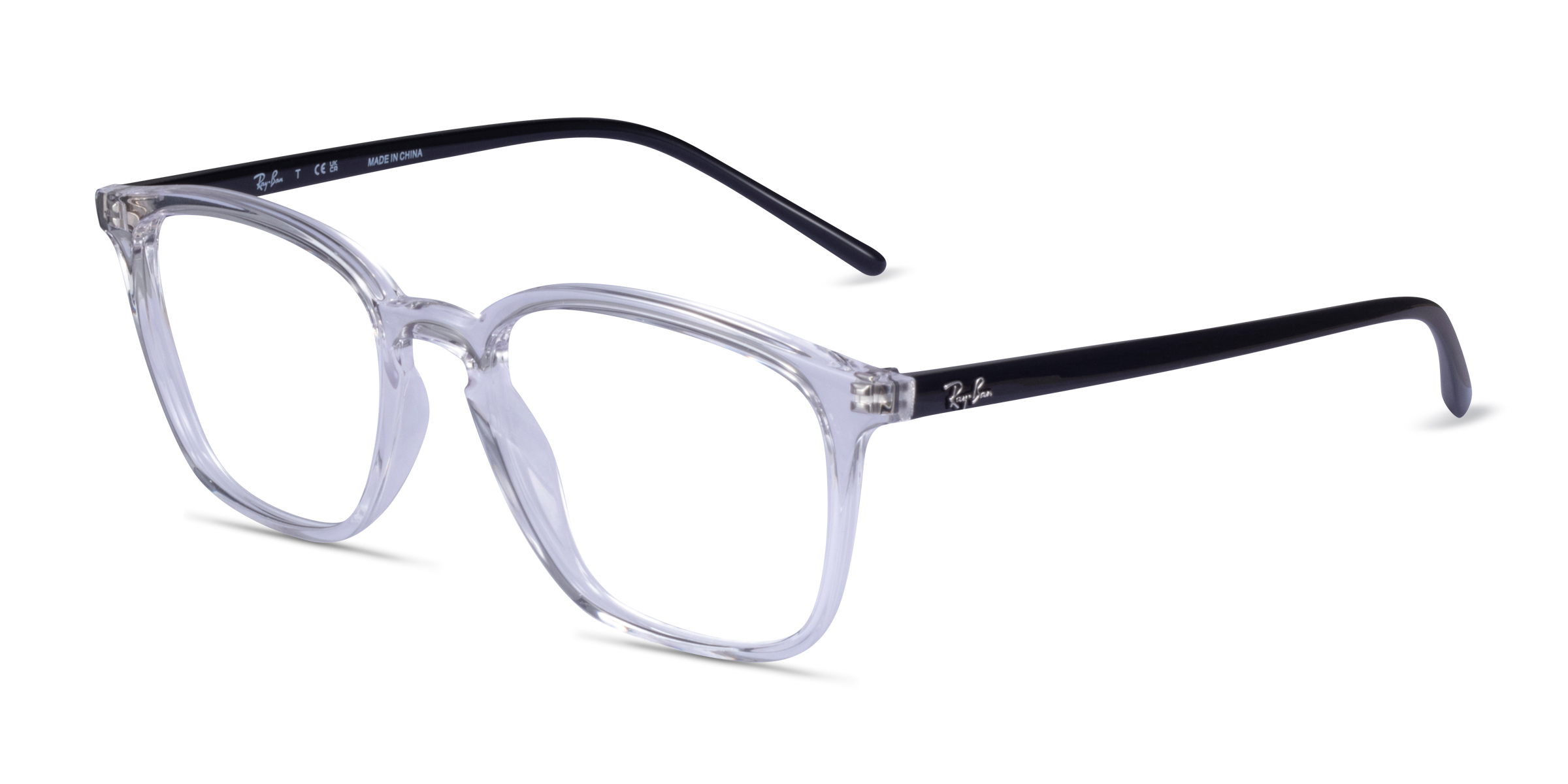 Ray-Ban RB7185 - Square Transparent Frame Eyeglasses | Eyebuydirect Canada