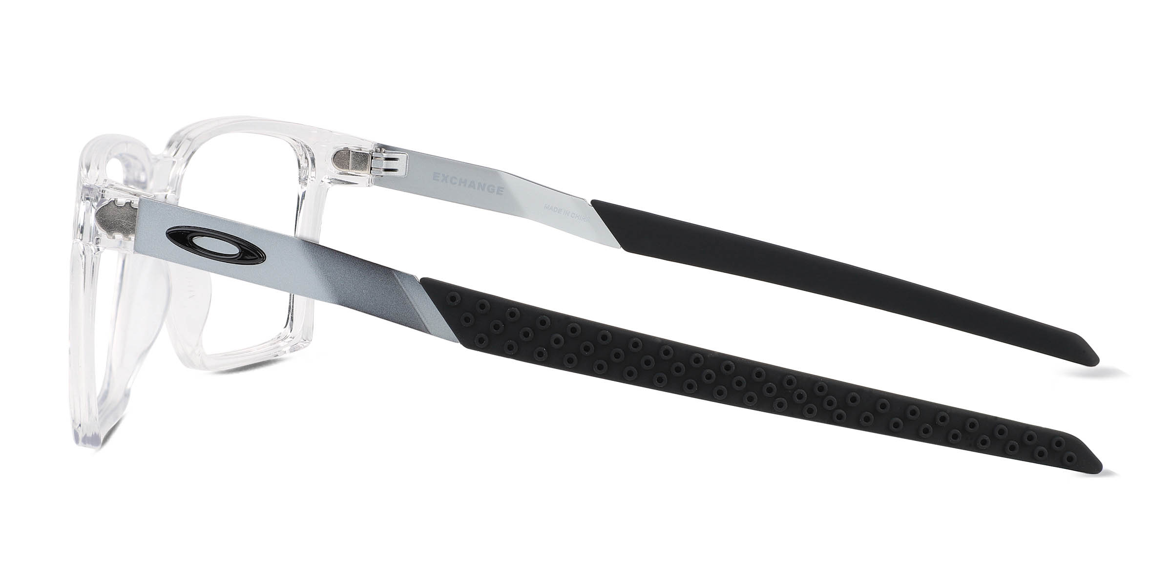 Oakley Exchange - Rectangle Polished Clear Frame Eyeglasses ...
