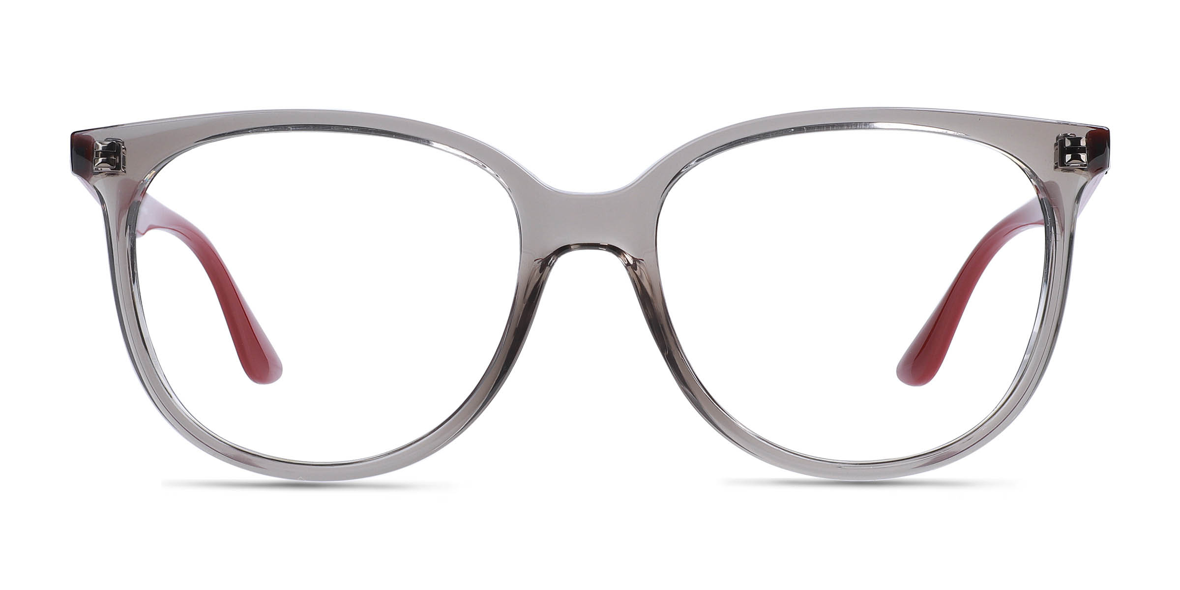 Ray-Ban RB4378V - Round Transparent Gray Frame Eyeglasses | Eyebuydirect