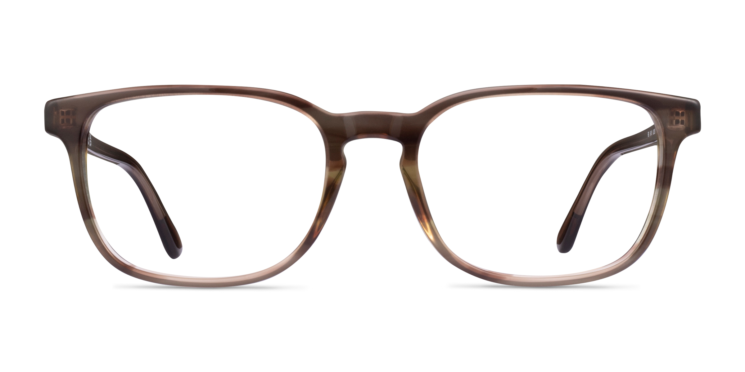 Ray-Ban RB5418 - Rectangle Striped Brown Green Frame Eyeglasses ...