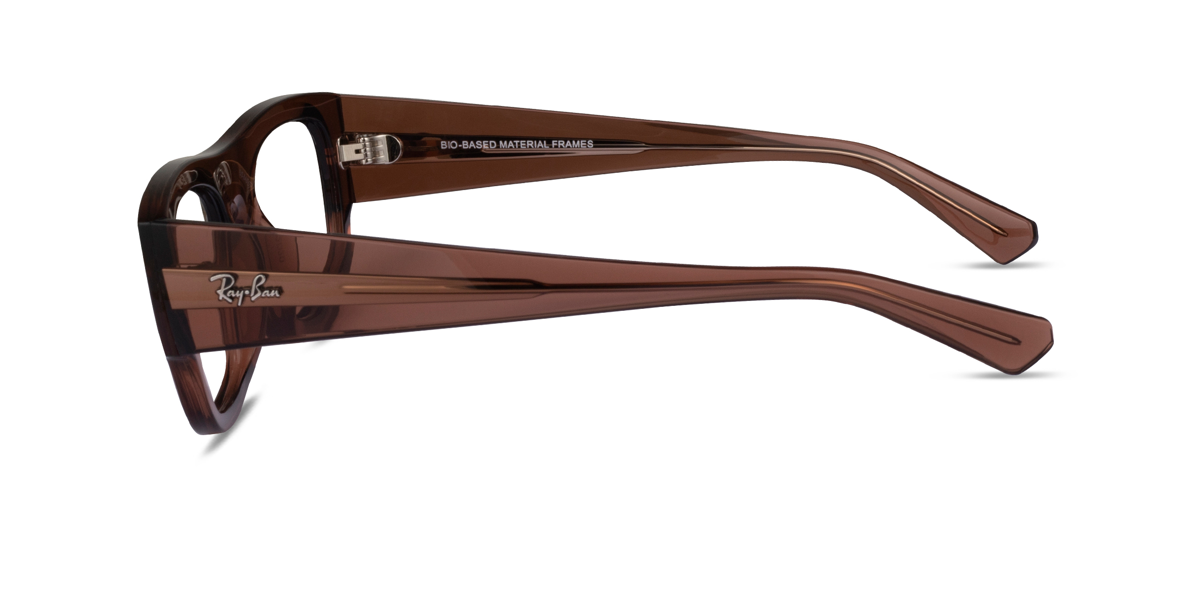 Ray-Ban RB7218 Kristin - Rectangle Transparent Brown Frame Eyeglasses ...