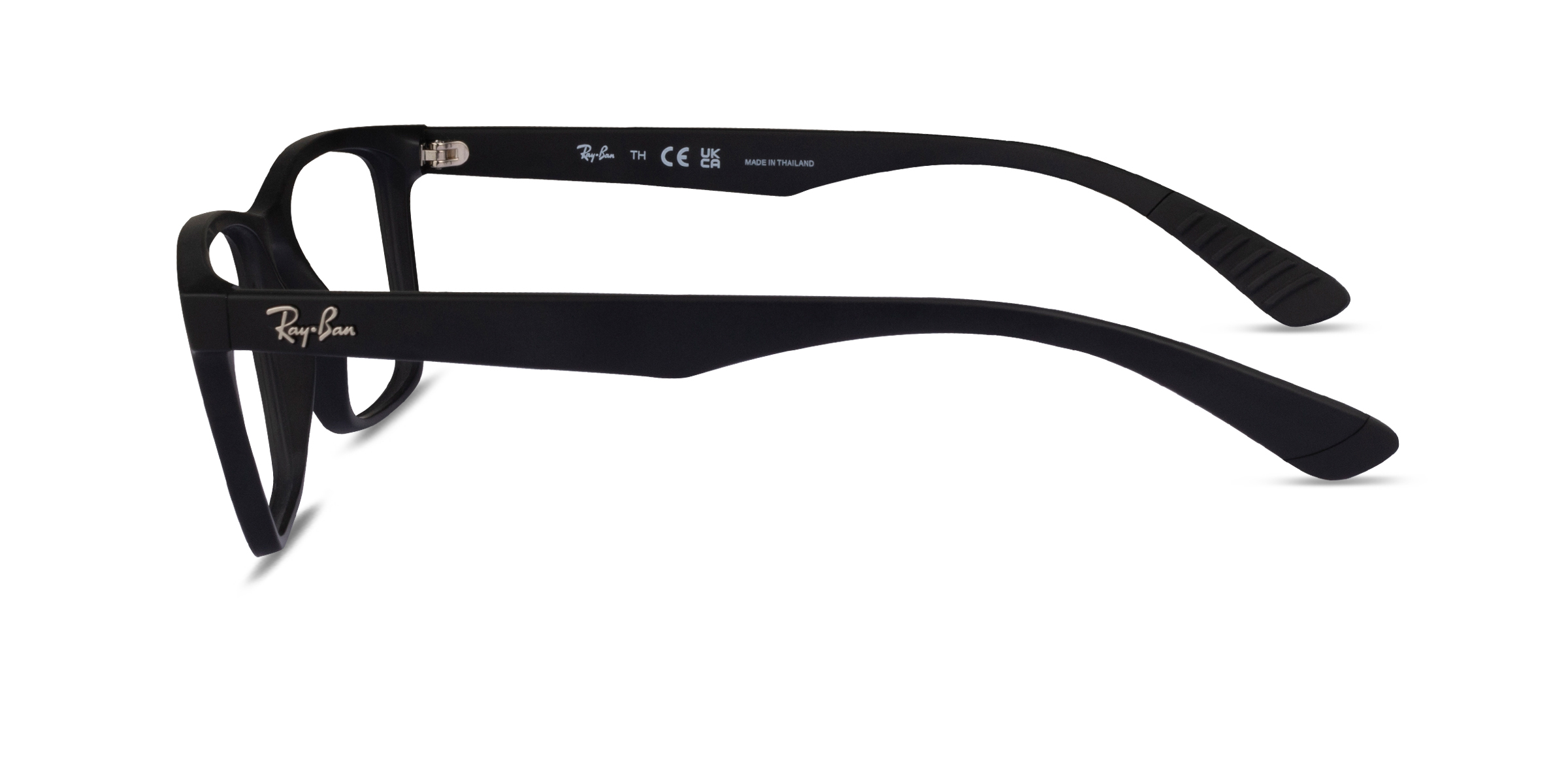 Ray-Ban RB7025 - Rectangle Matte Black Frame Eyeglasses | Eyebuydirect