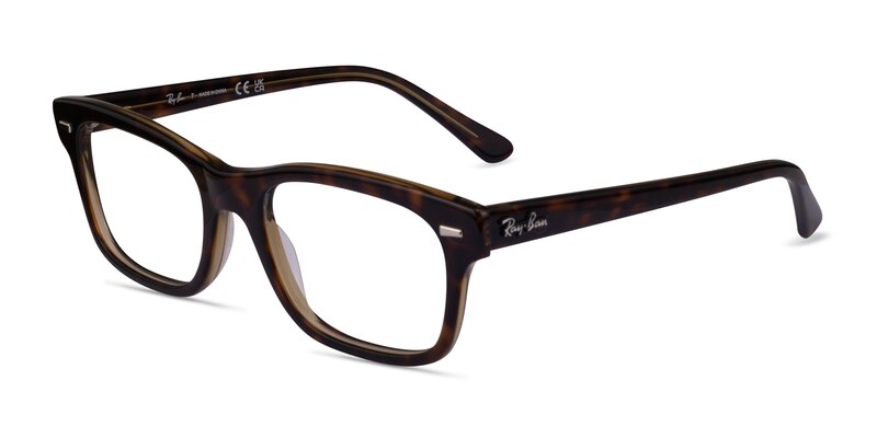 Ray-Ban RB5383 - Wayfarer Tortoise Clear Yellow Frame Eyeglasses ...